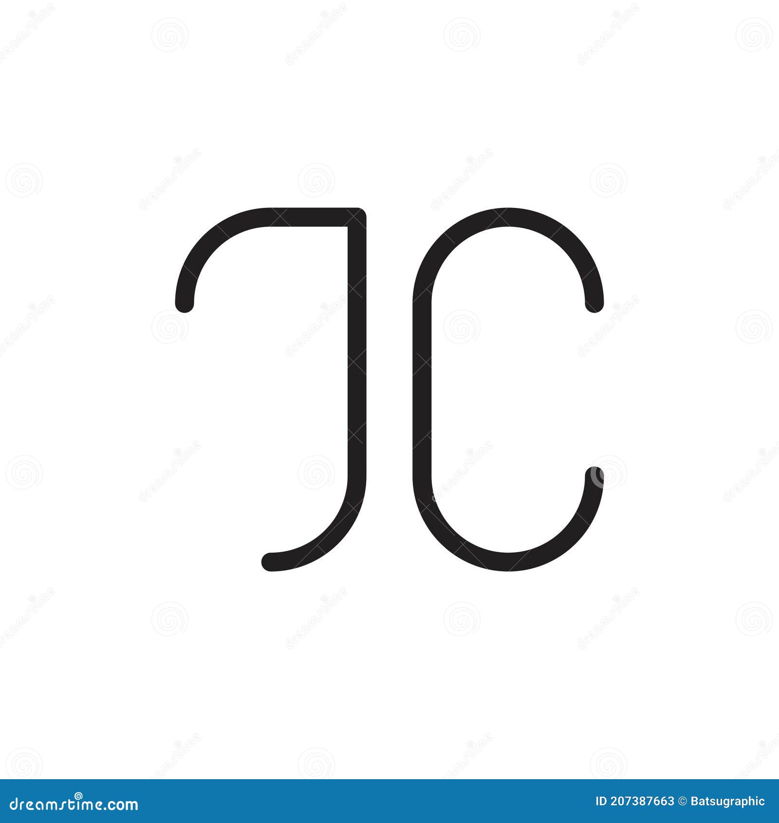 Jc Initial Letter Vector Logo Icon Stock Vector - Illustration of ...