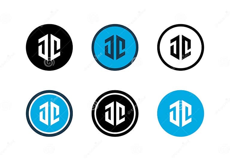 JC Letter Initial Logo Icon Design, JC Monogram Logo Set Stock Vector ...