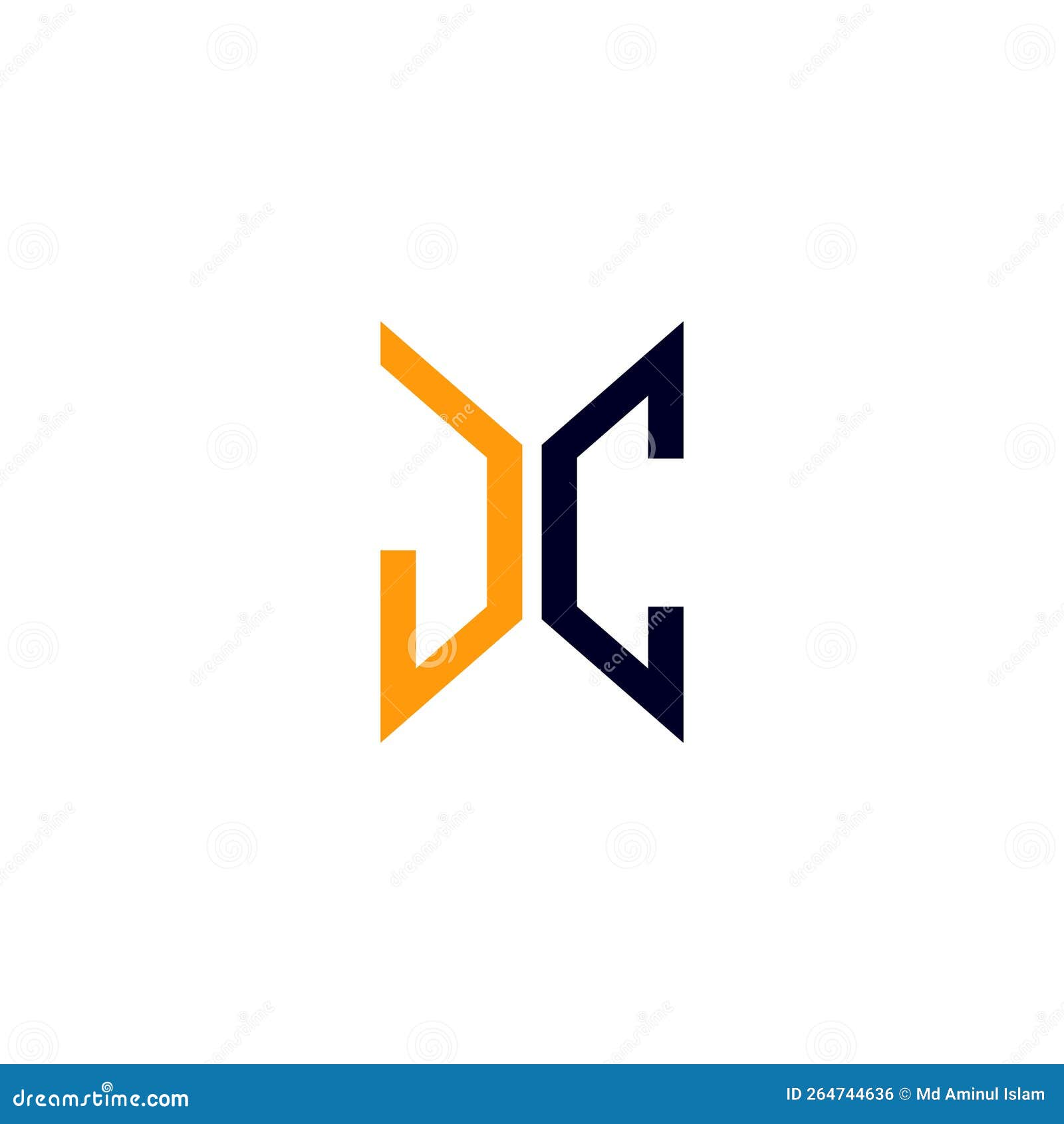 JC Letter Logo Creative Design with Vector Graphic, Stock Vector ...