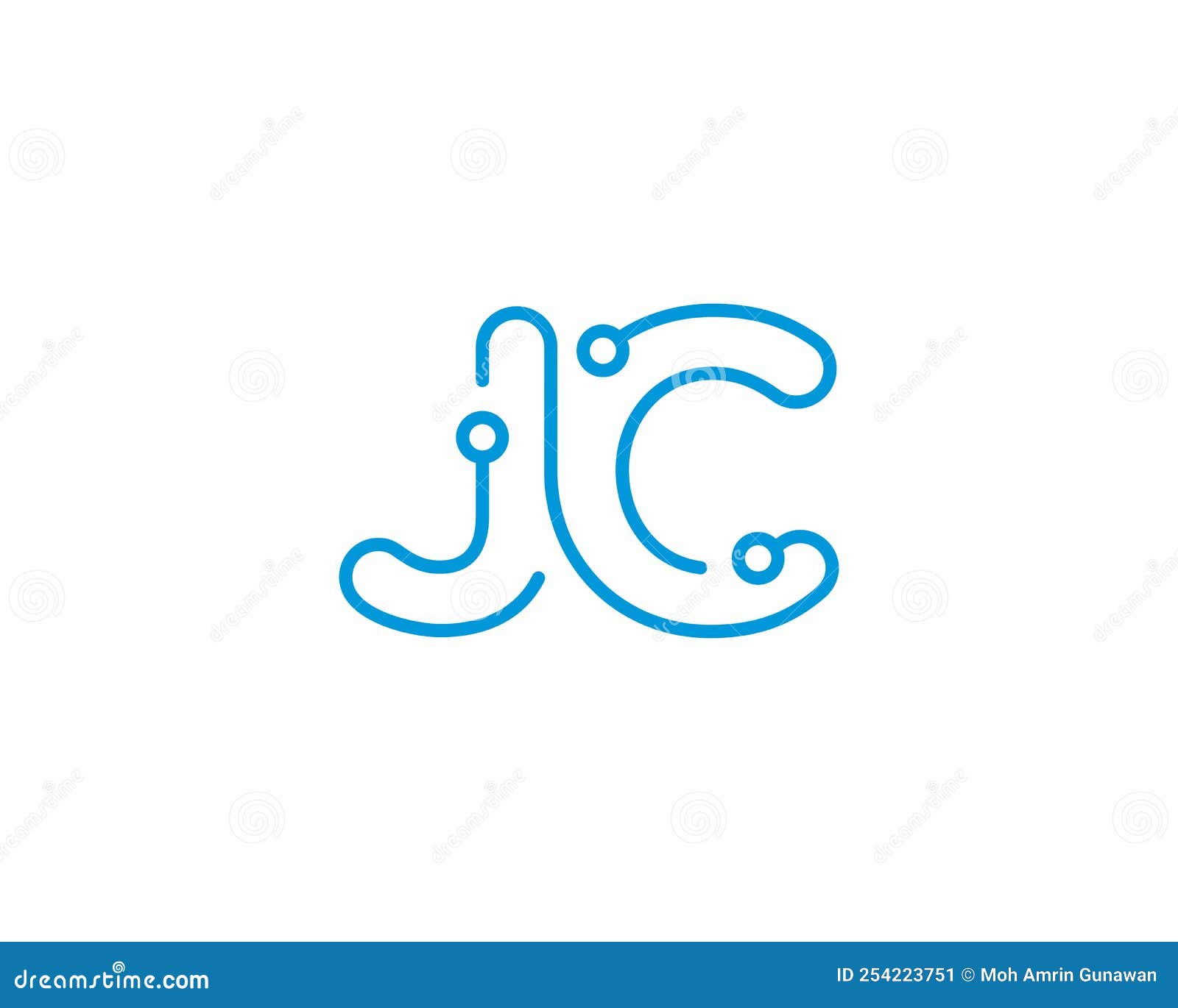 JC Letters, Electronic Circuit, Technology Logo Design Vector 001 Stock ...