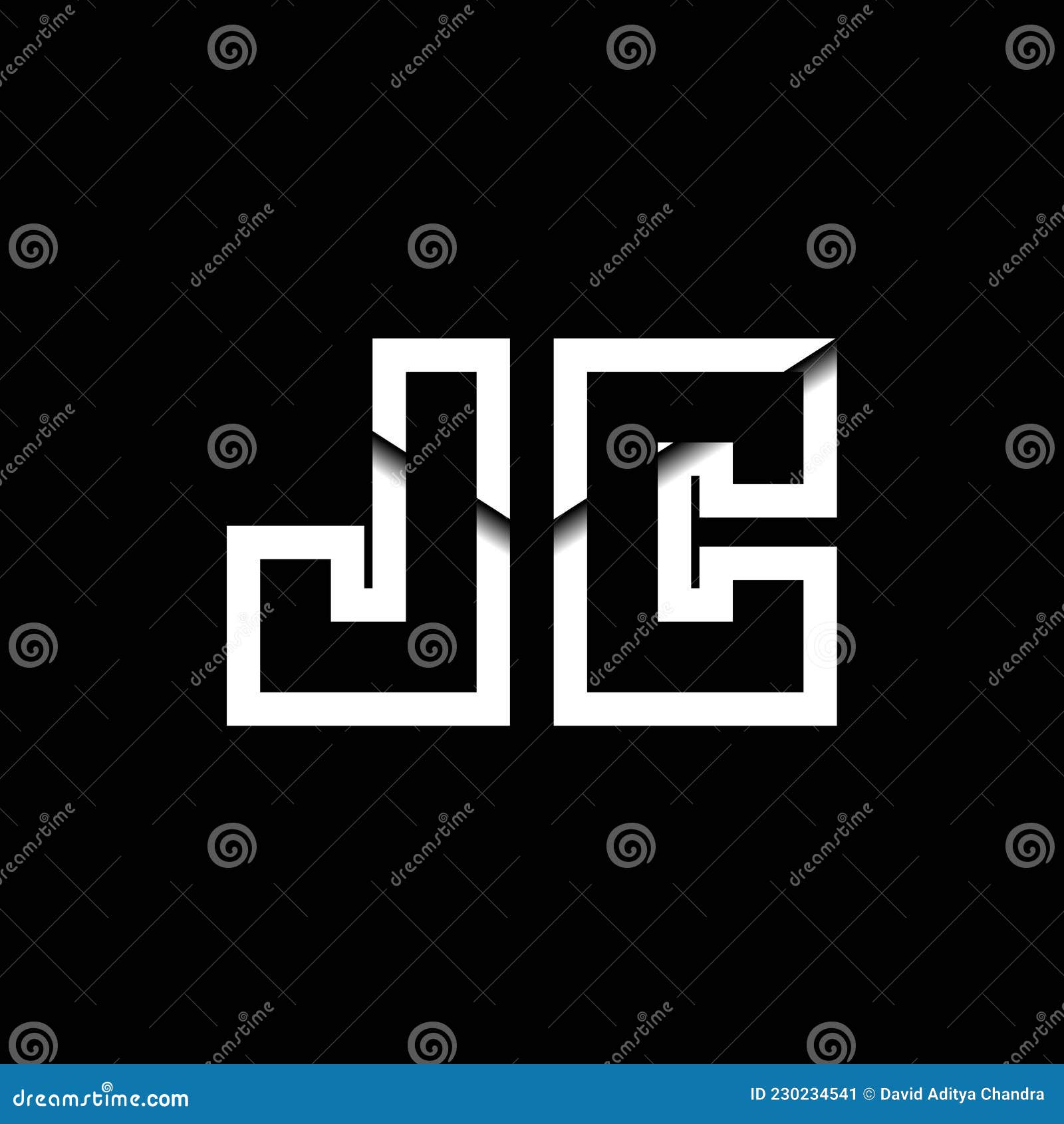 JC Monogram Envelope Shape Style Stock Vector - Illustration of letters ...