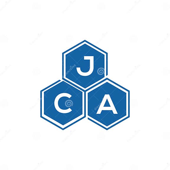 JCA Letter Logo Design on White Background.JCA Creative Initials Letter ...
