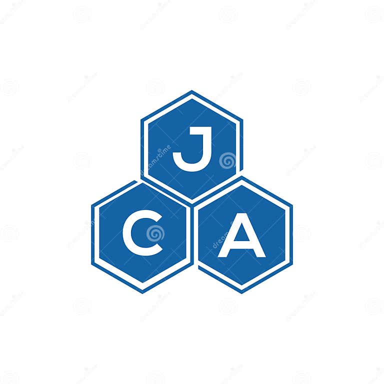 JCA Letter Logo Design on White Background.JCA Creative Initials Letter ...