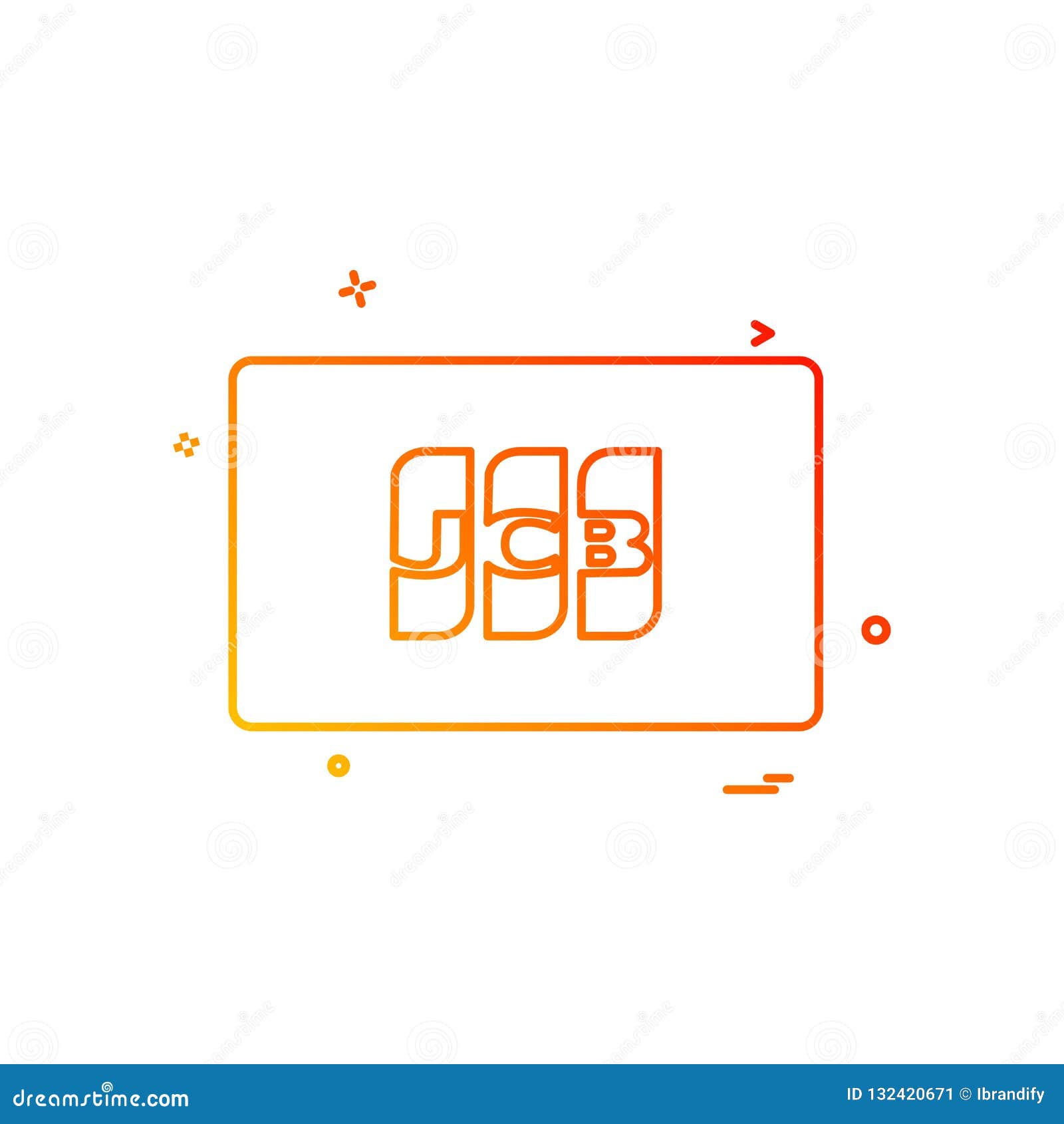 JCB Card Icon Design Vector Stock Vector - Illustration of currency ...