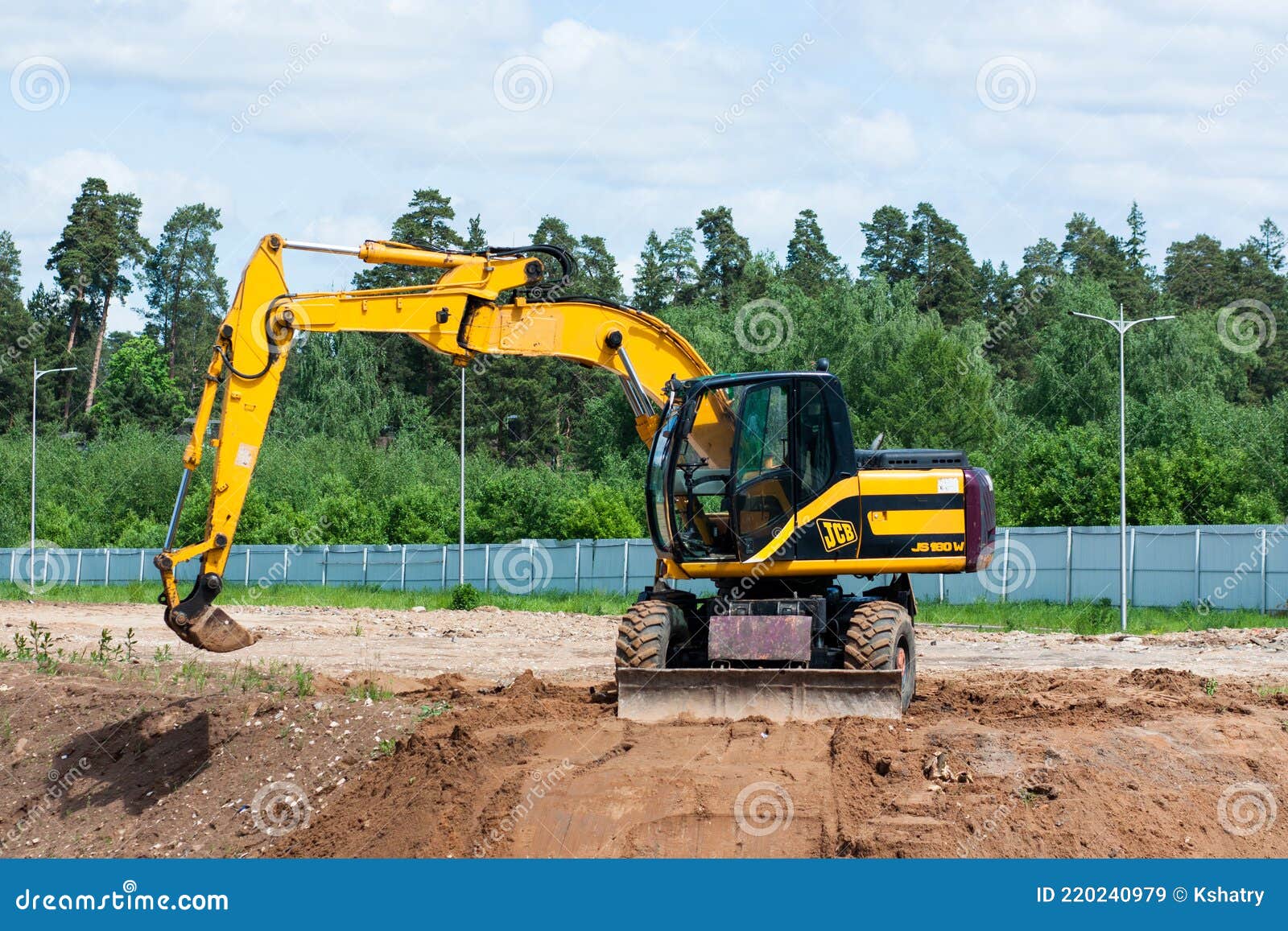 JCB Excavator on Construction Site. Editorial Stock Image - Image of ...