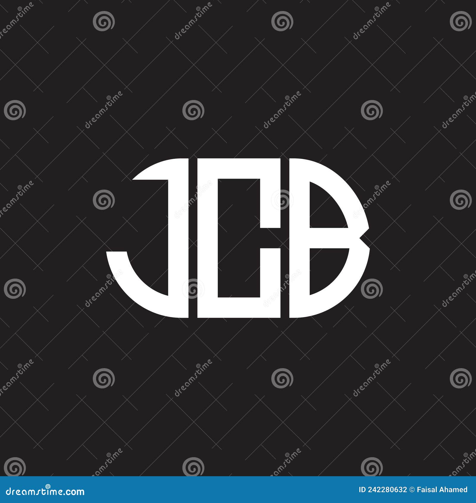 JCB Letter Logo Design On Black Background. JCB Creative Initials ...