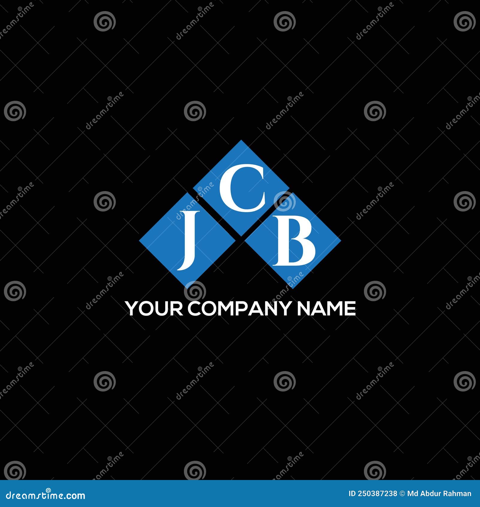 JCB Letter Logo Design on BLACK Background. JCB Creative Initials ...