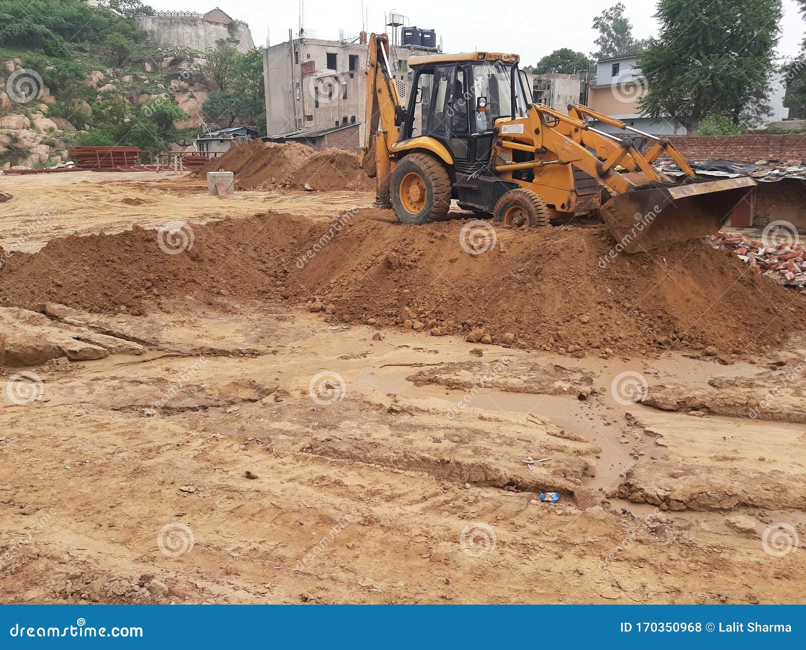 JCB Machine Working at Site Editorial Stock Photo - Image of site ...