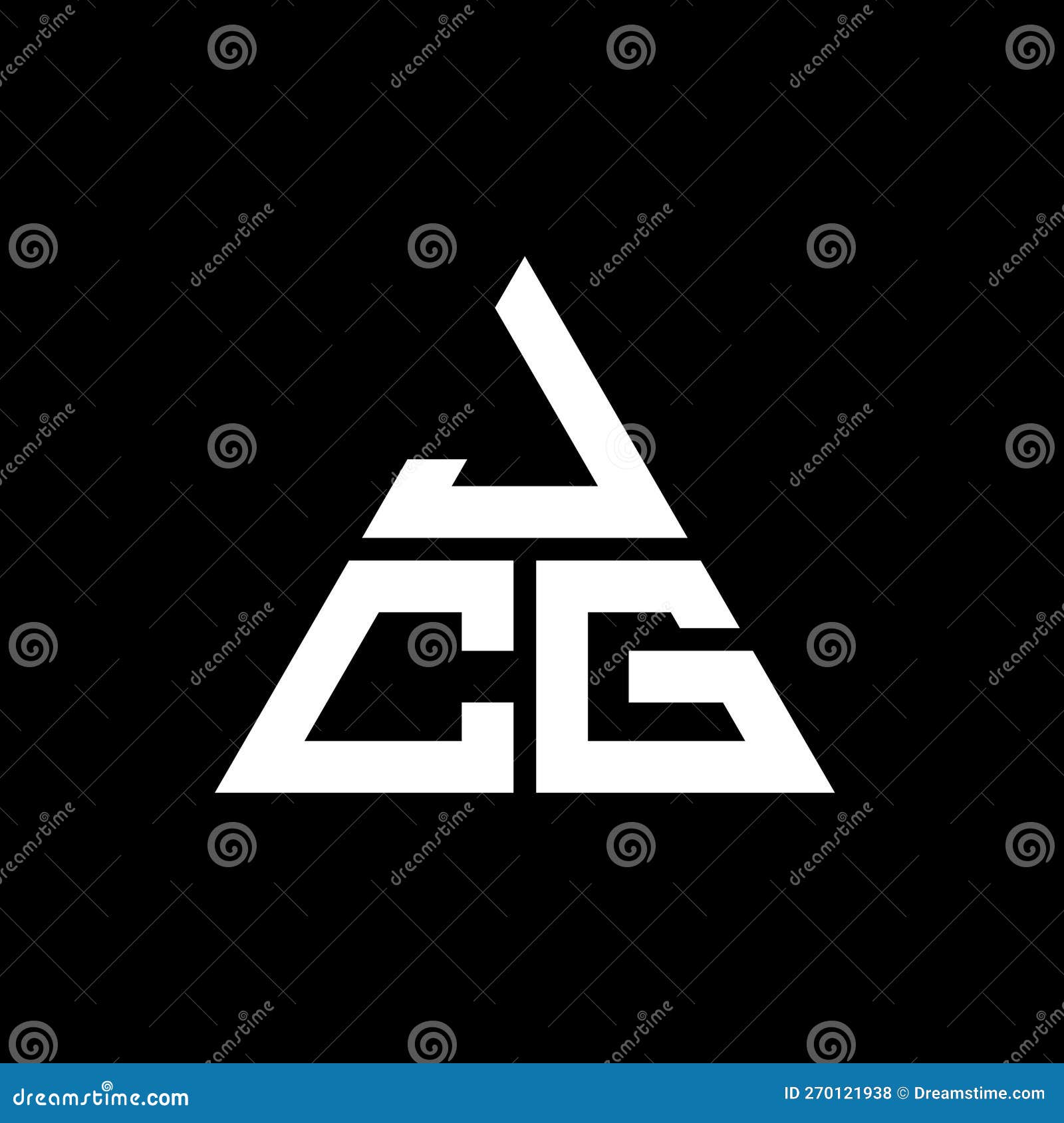JCG Triangle Letter Logo Design with Triangle Shape. JCG Triangle Logo ...