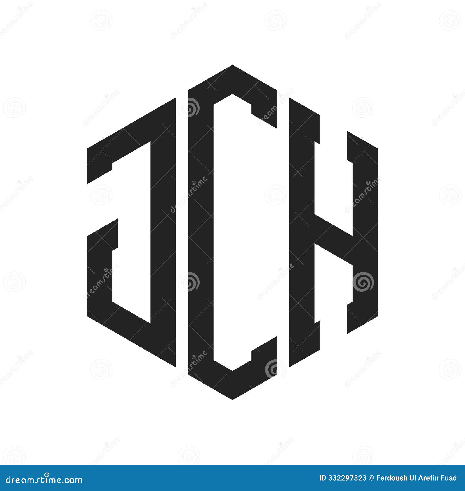 JCH Logo Design. Initial Letter JCH Monogram Logo Using Hexagon Shape ...