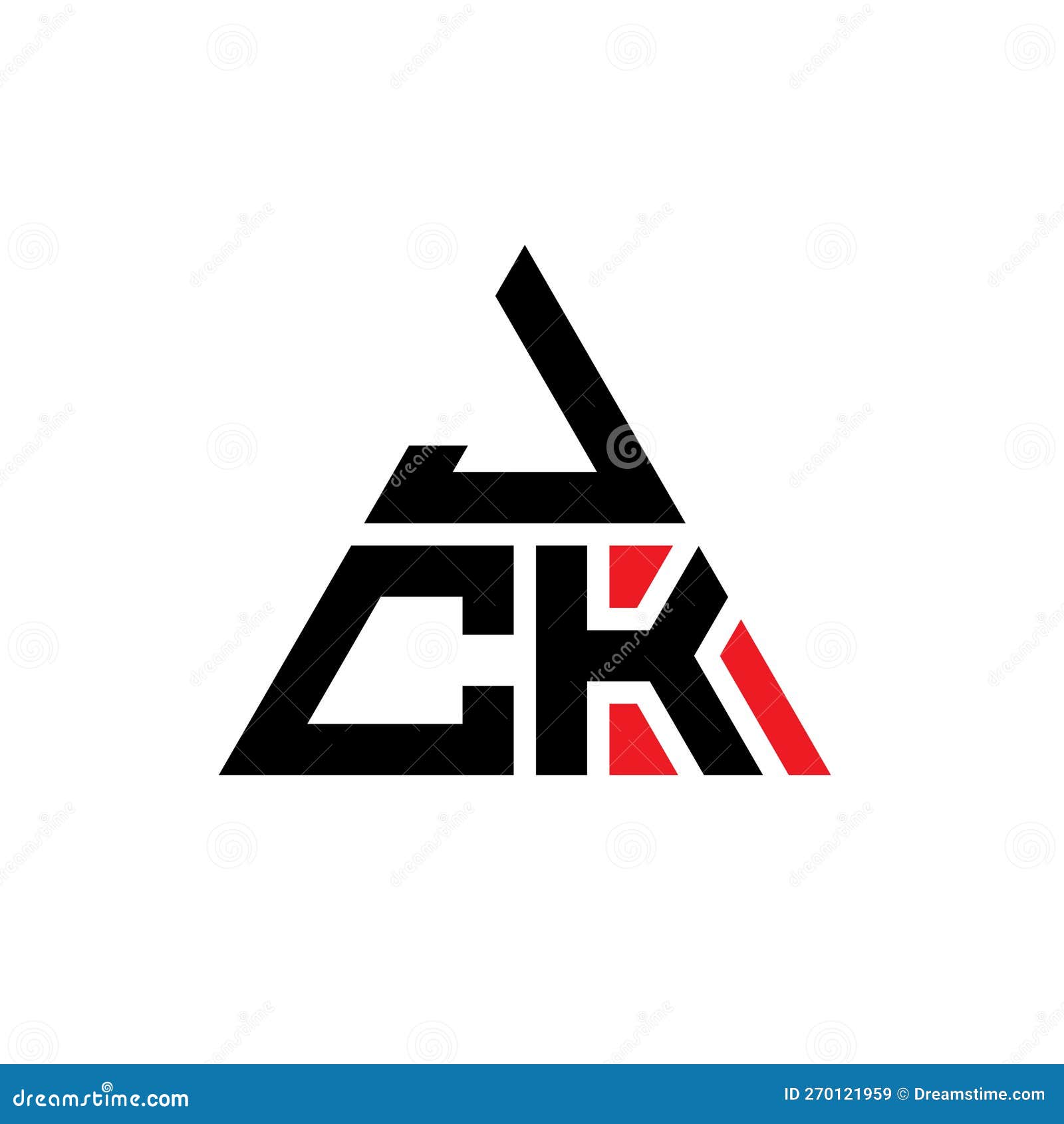JCK Triangle Letter Logo Design with Triangle Shape. JCK Triangle Logo ...
