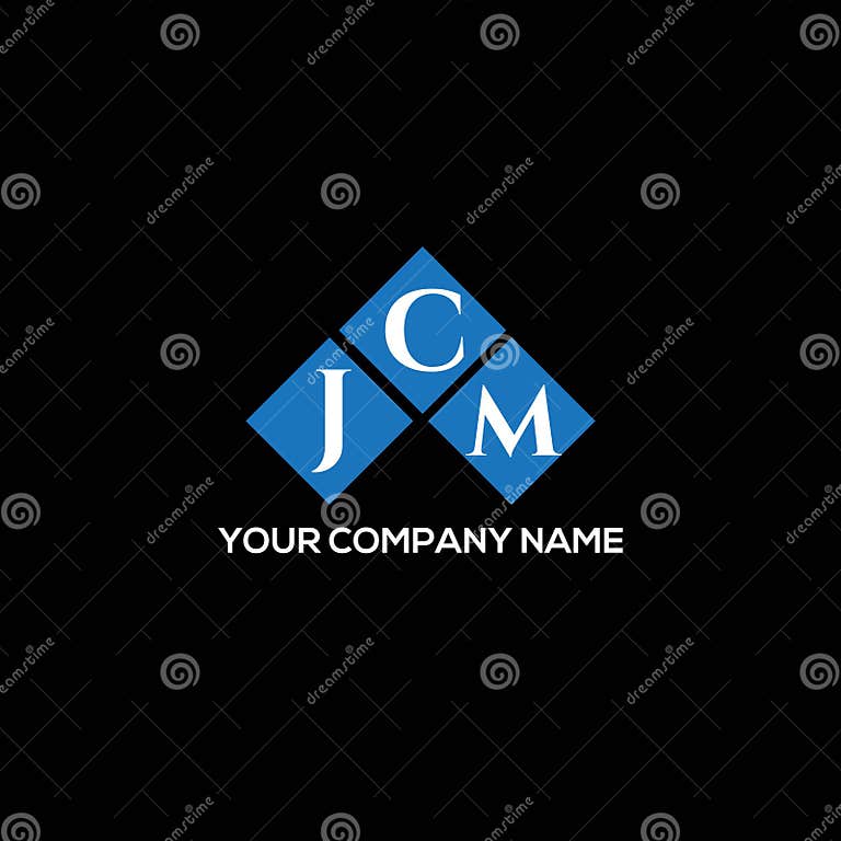 JCM Letter Logo Design on BLACK Background. JCM Creative Initials ...