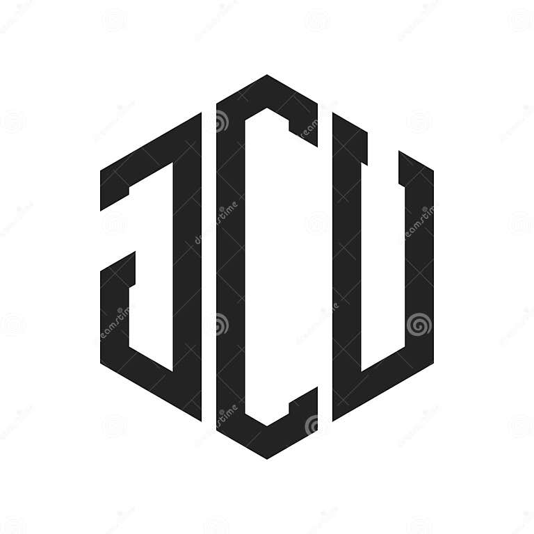 JCU Logo Design. Initial Letter JCU Monogram Logo Using Hexagon Shape ...