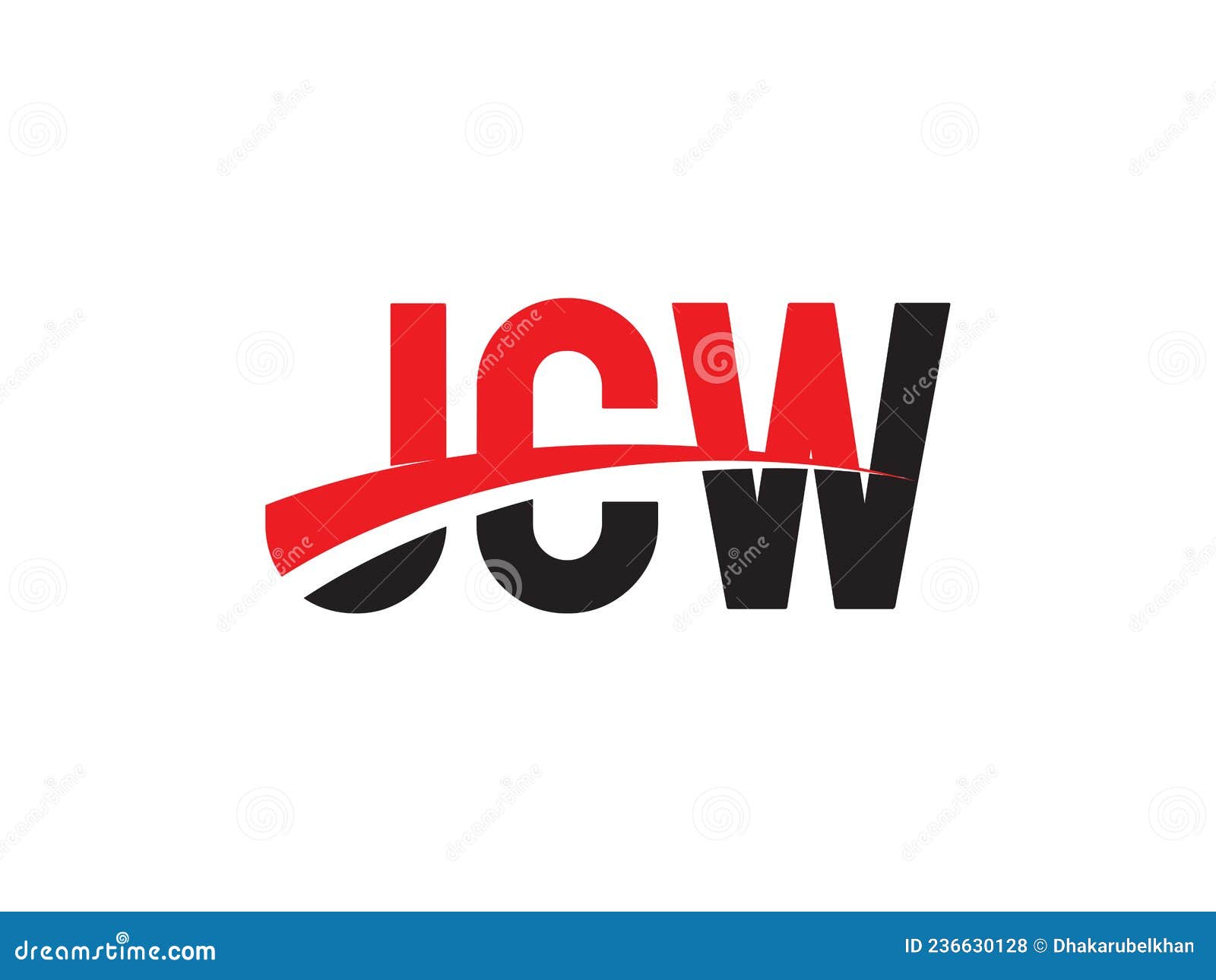 JCW Letter Initial Logo Design Vector Illustration Stock Vector ...