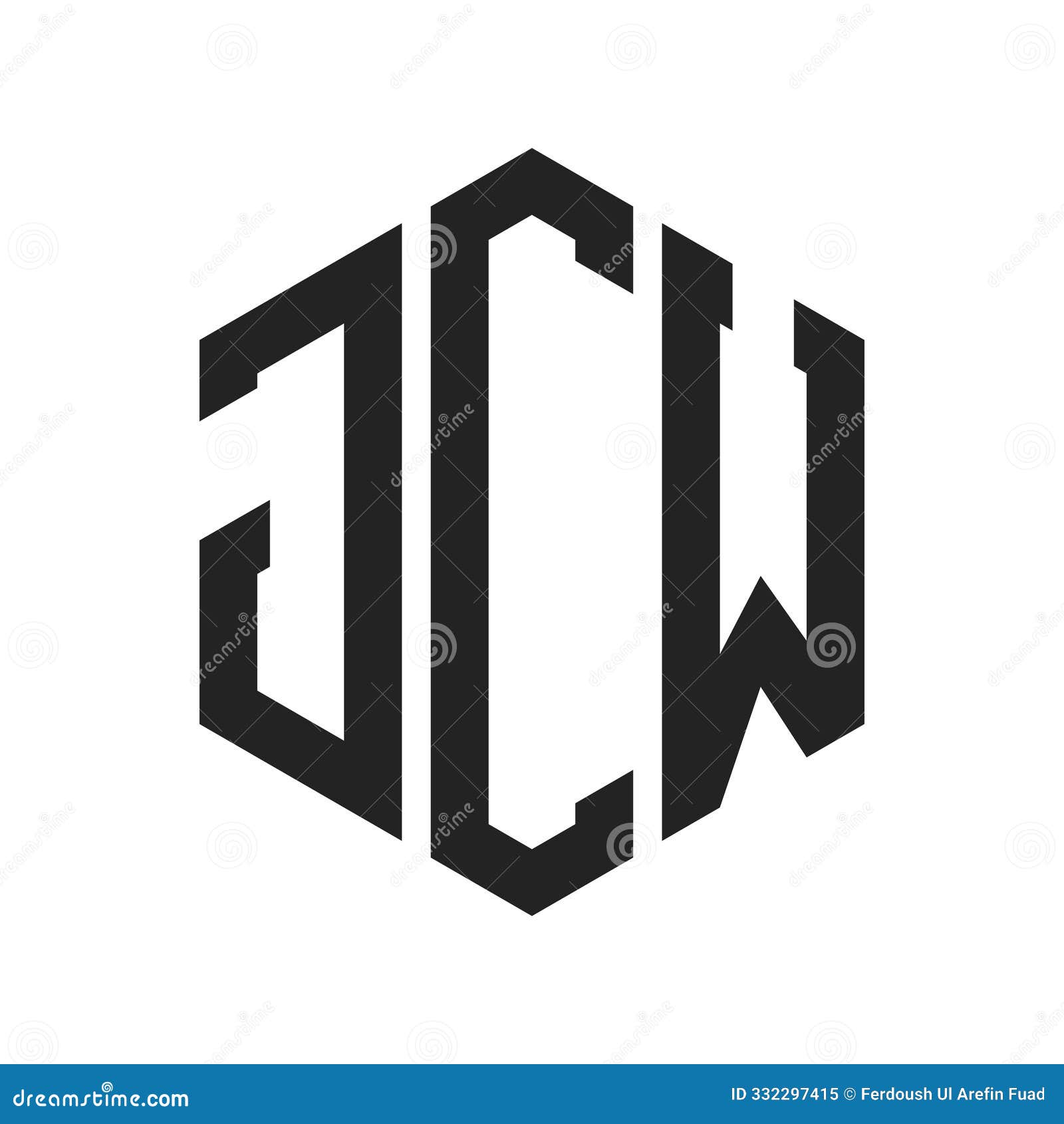 JCW Logo Design. Initial Letter JCW Monogram Logo Using Hexagon Shape ...