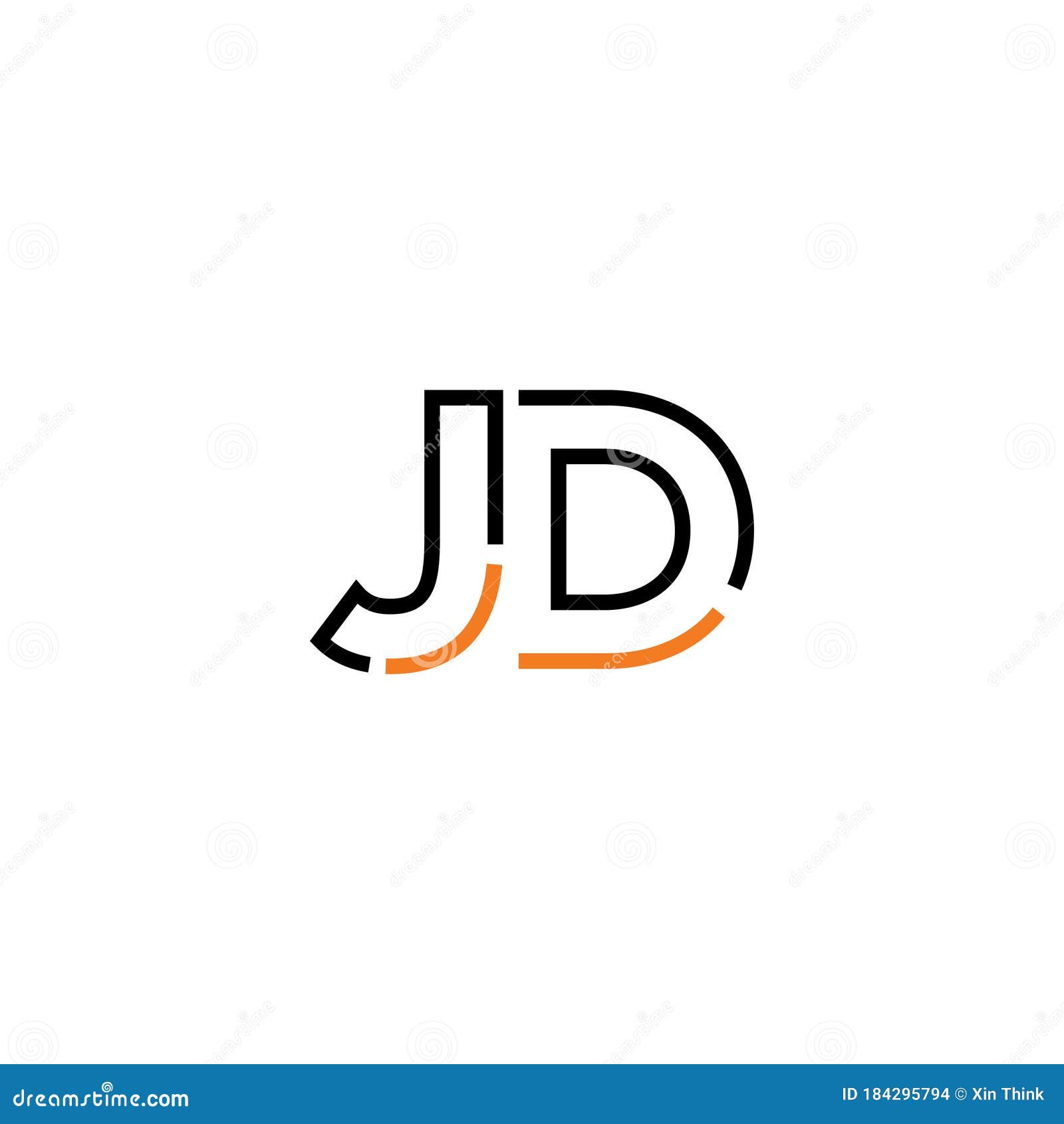 JD Letter Logo Icon Design Template Elements Stock Vector ...