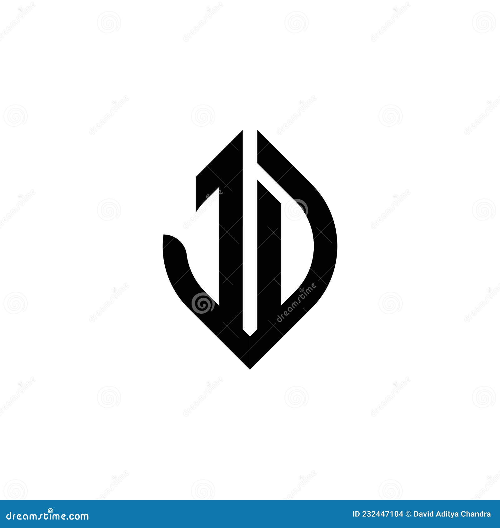 JD Logo Monogram Geometric Shape Style Stock Vector - Illustration of ...