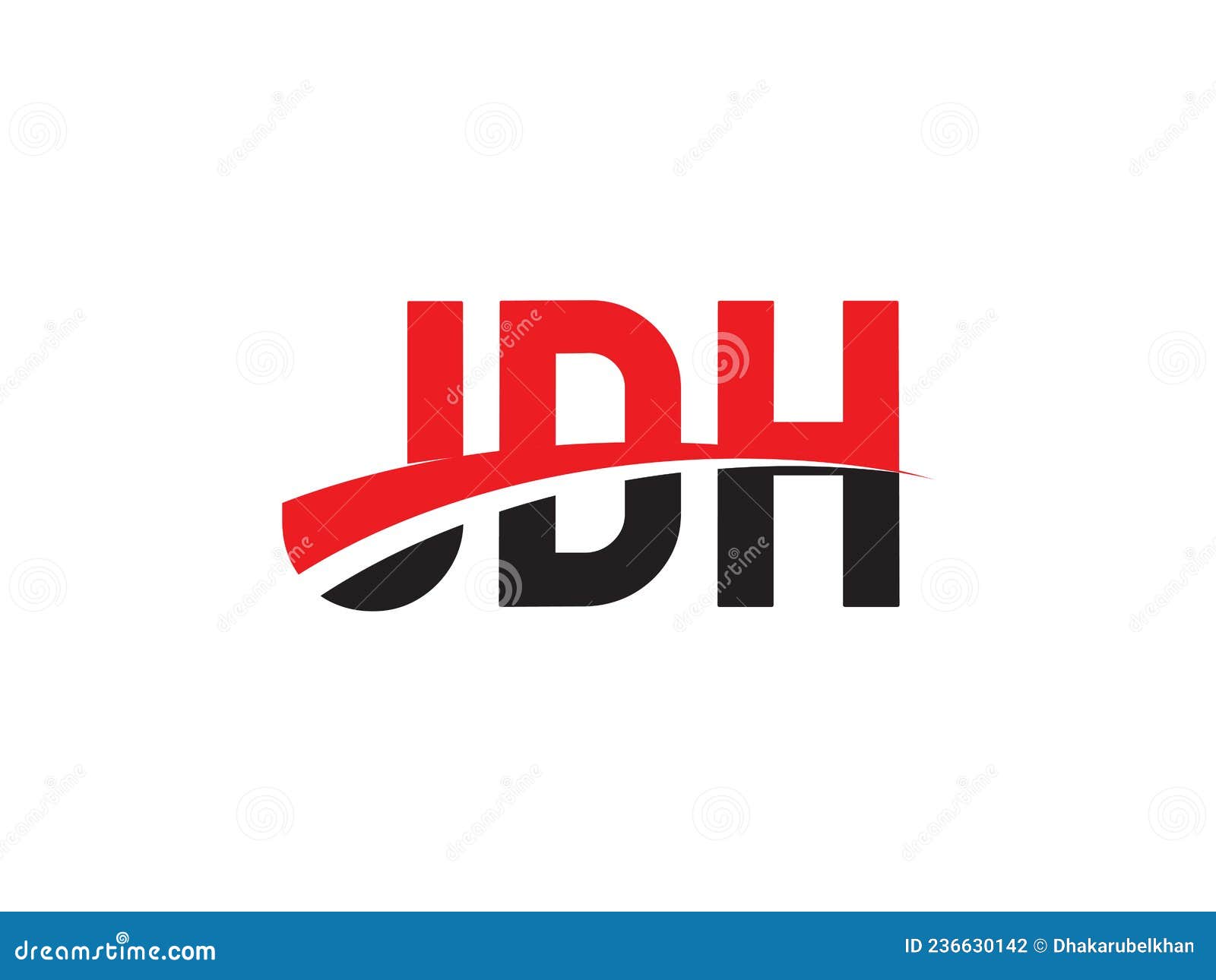 JDH Letter Initial Logo Design Vector Illustration Stock Vector ...