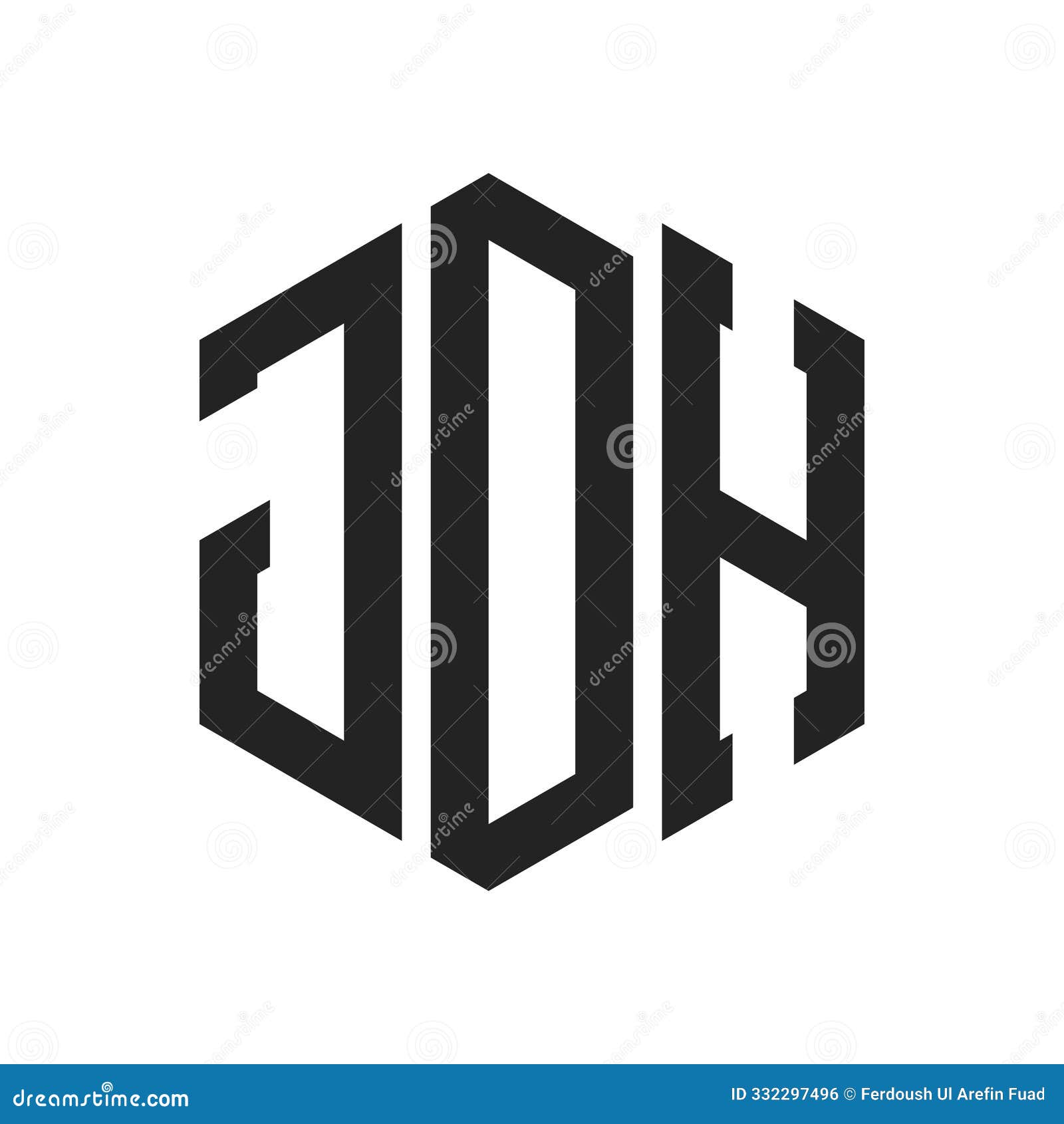 JDH Logo Design. Initial Letter JDH Monogram Logo Using Hexagon Shape ...