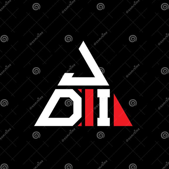 JDI Triangle Letter Logo Design with Triangle Shape. JDI Triangle Logo ...