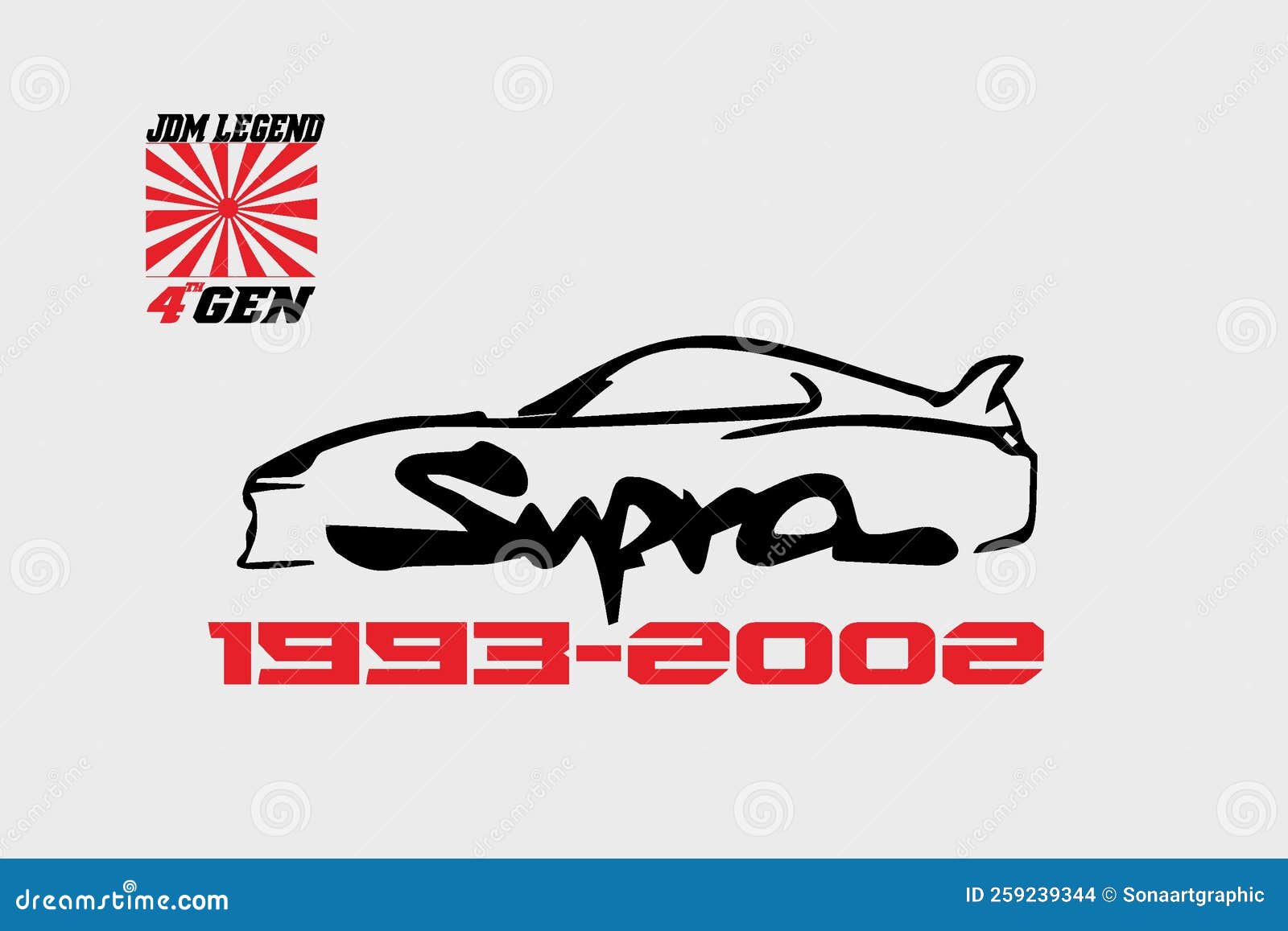 Jdm Supra 4th Generation Vector Illustration | CartoonDealer.com #259239344