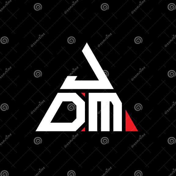 JDM Triangle Letter Logo Design with Triangle Shape. JDM Triangle Logo ...