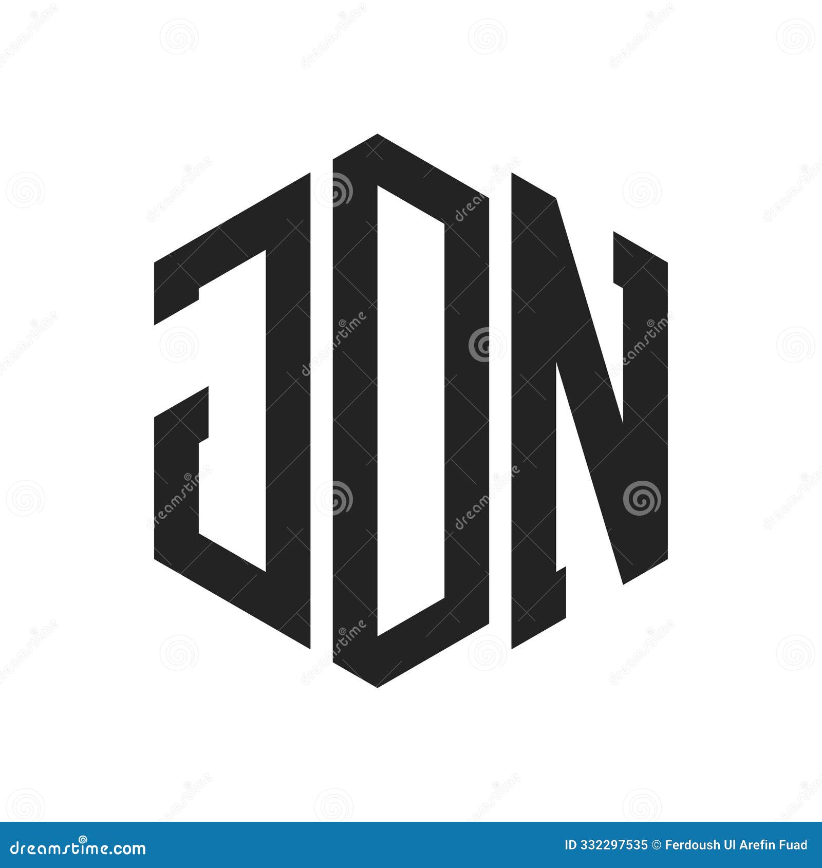 JDN Logo Design. Initial Letter JDN Monogram Logo Using Hexagon Shape ...