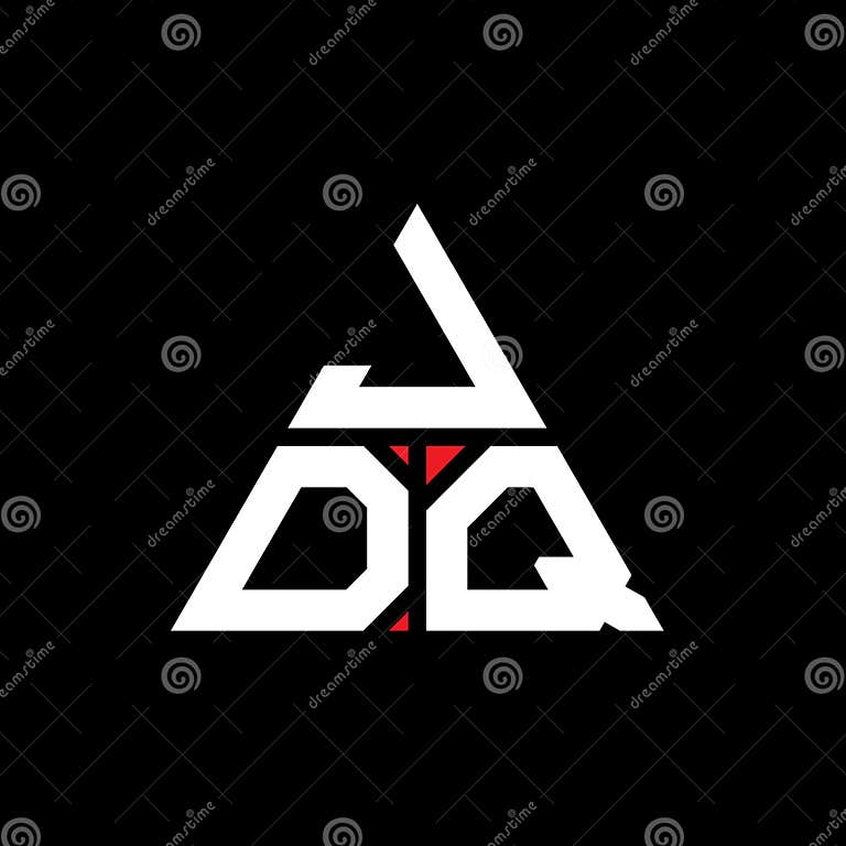 JDQ Triangle Letter Logo Design with Triangle Shape. JDQ Triangle Logo ...