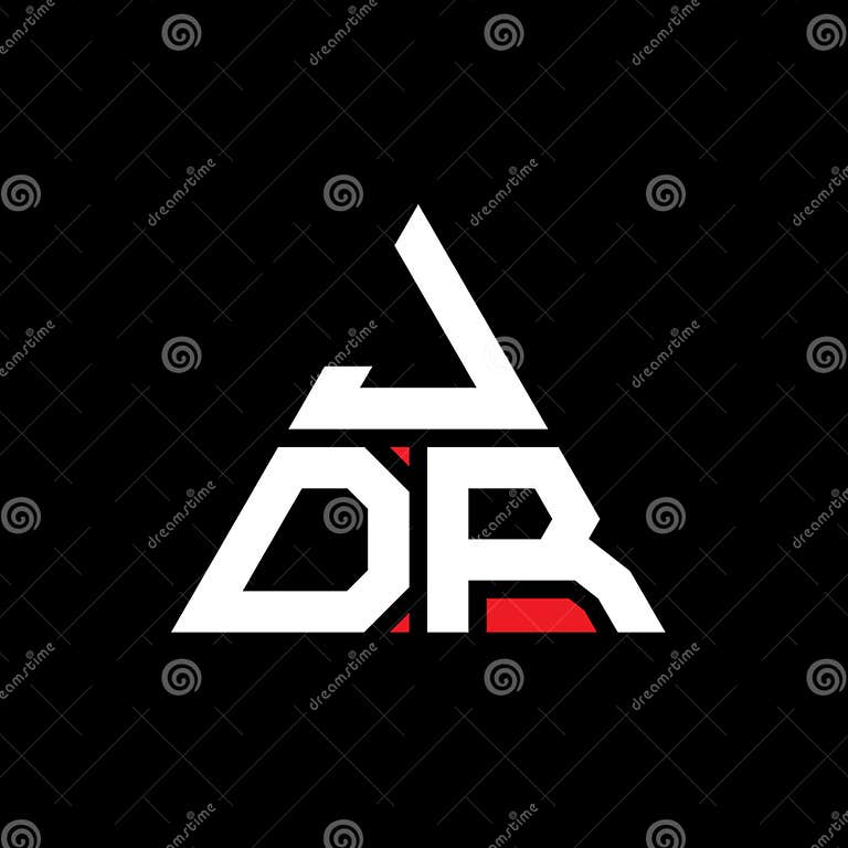 JDR Triangle Letter Logo Design with Triangle Shape. JDR Triangle Logo ...