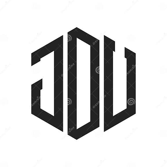 JDU Logo Design. Initial Letter JDU Monogram Logo Using Hexagon Shape ...