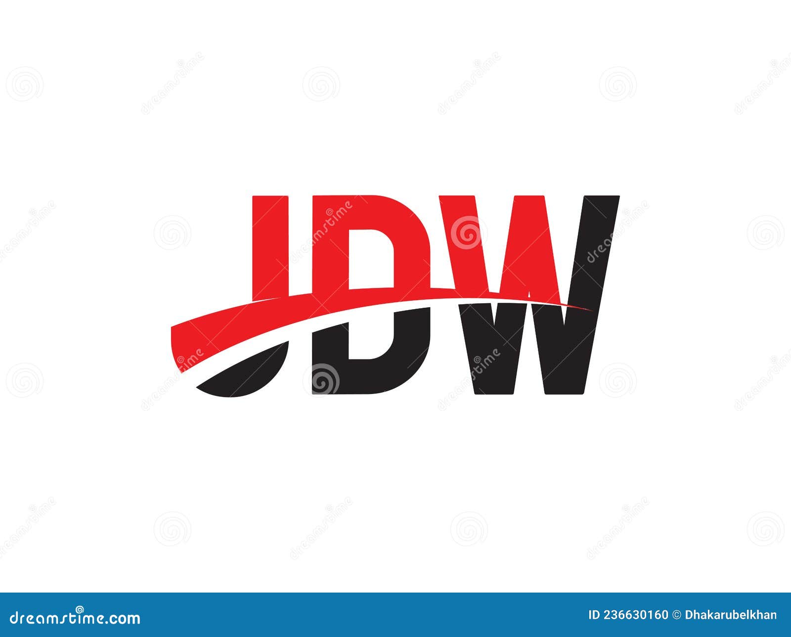 JDW Letter Initial Logo Design Vector Illustration Stock Vector ...