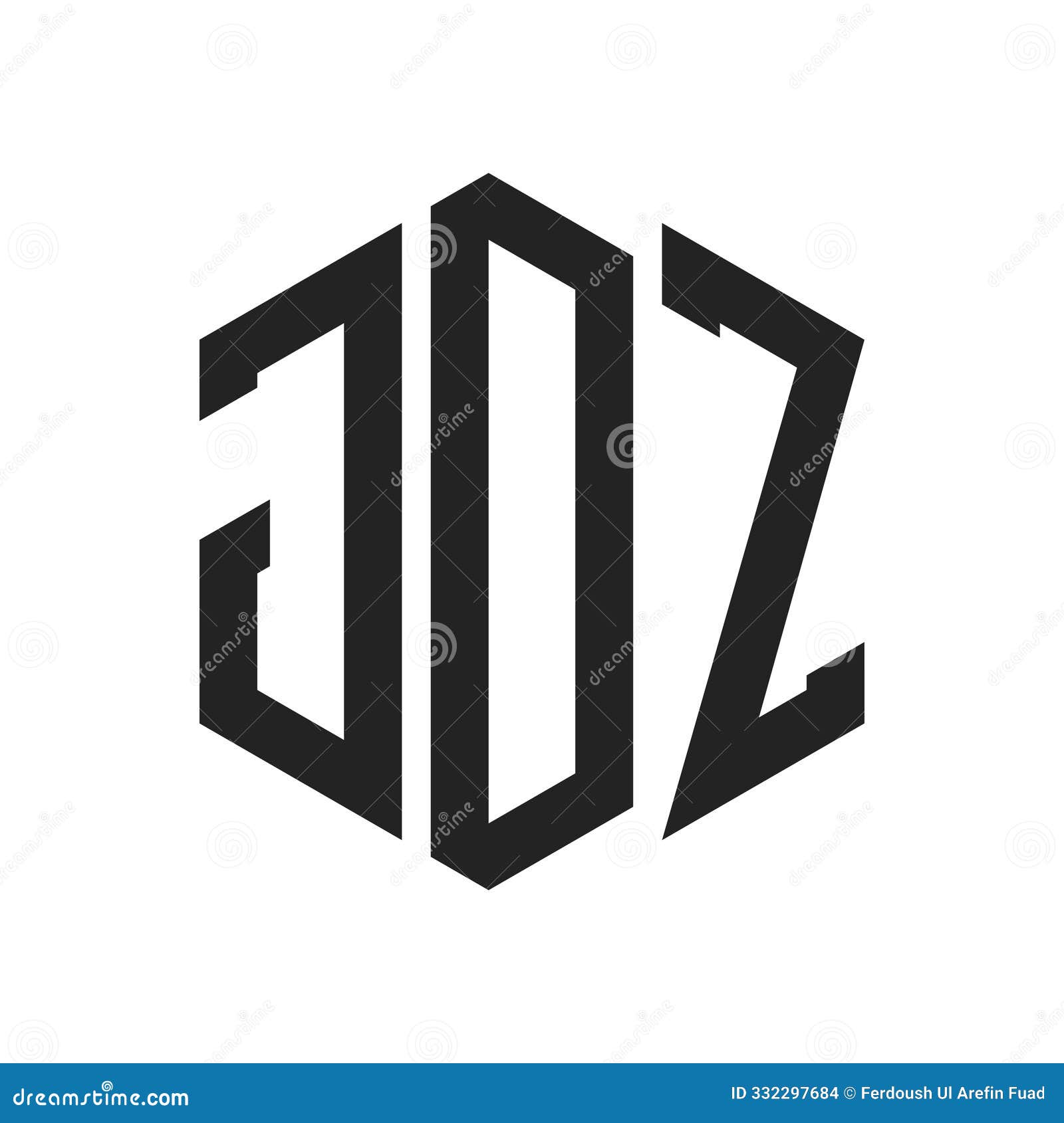 JDZ Logo Design. Initial Letter JDZ Monogram Logo Using Hexagon Shape ...