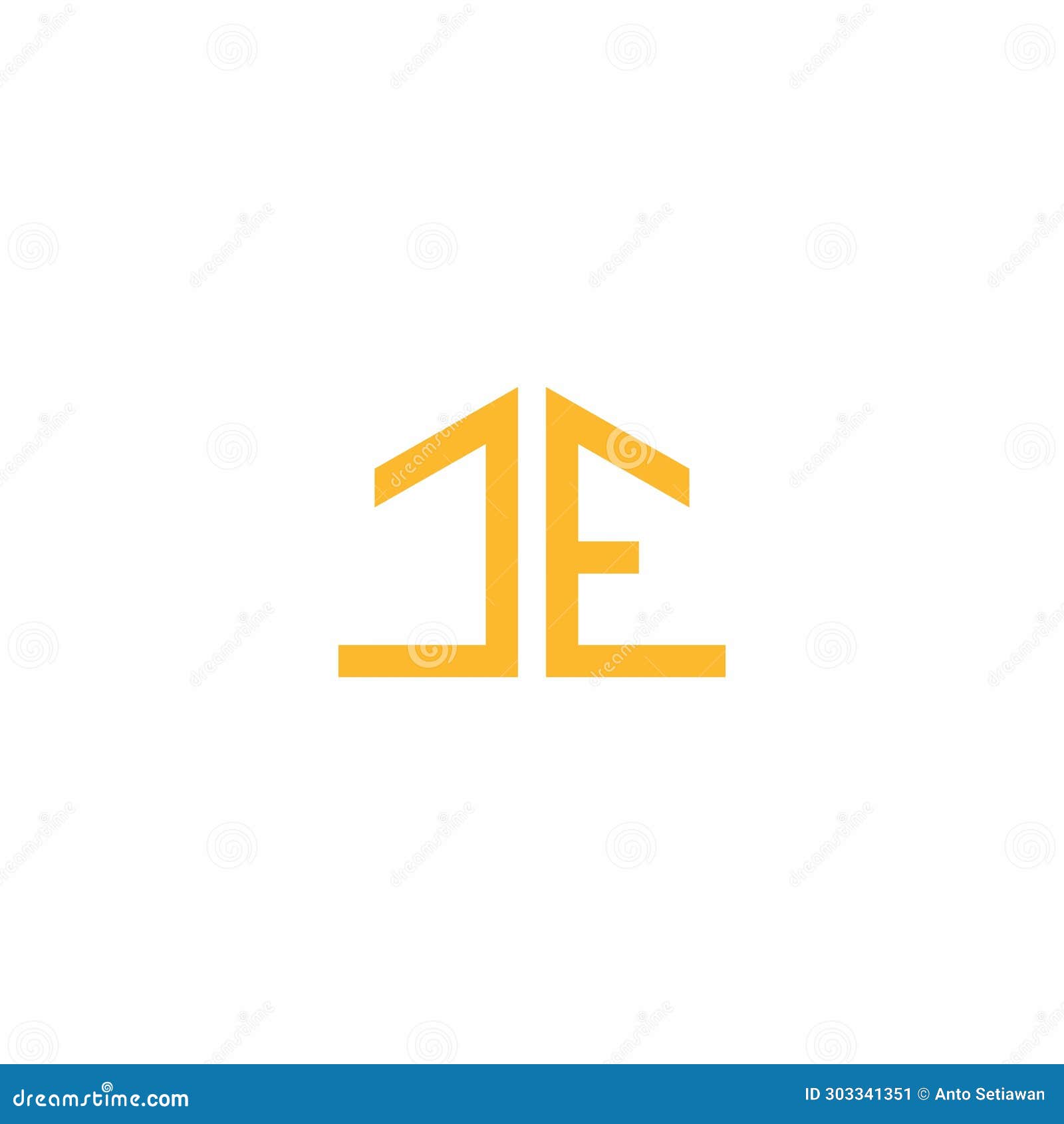 JE Home Logo Simple Design. JE Icon Stock Illustration - Illustration ...