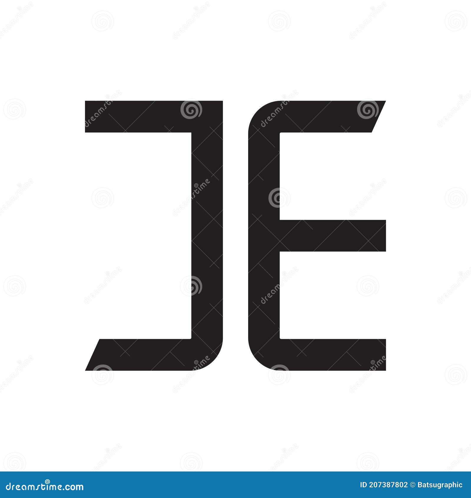 Je Initial Letter Vector Logo Icon Stock Vector - Illustration of ...