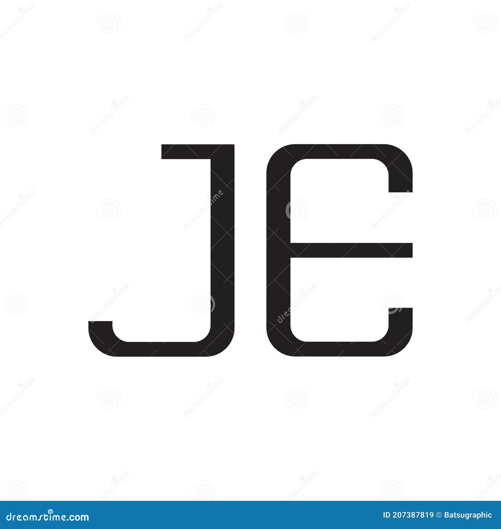 Je Initial Letter Vector Logo Icon Stock Vector - Illustration of ...