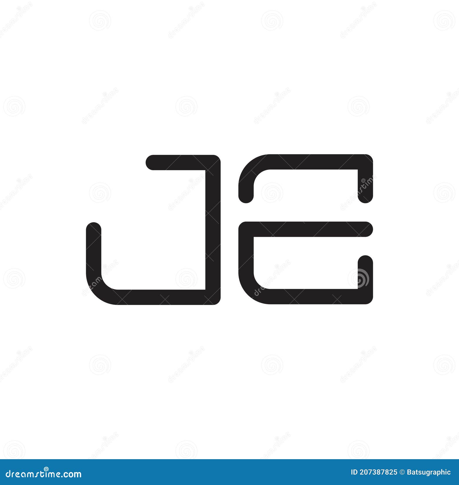 Je Initial Letter Vector Logo Icon Stock Vector - Illustration of ...