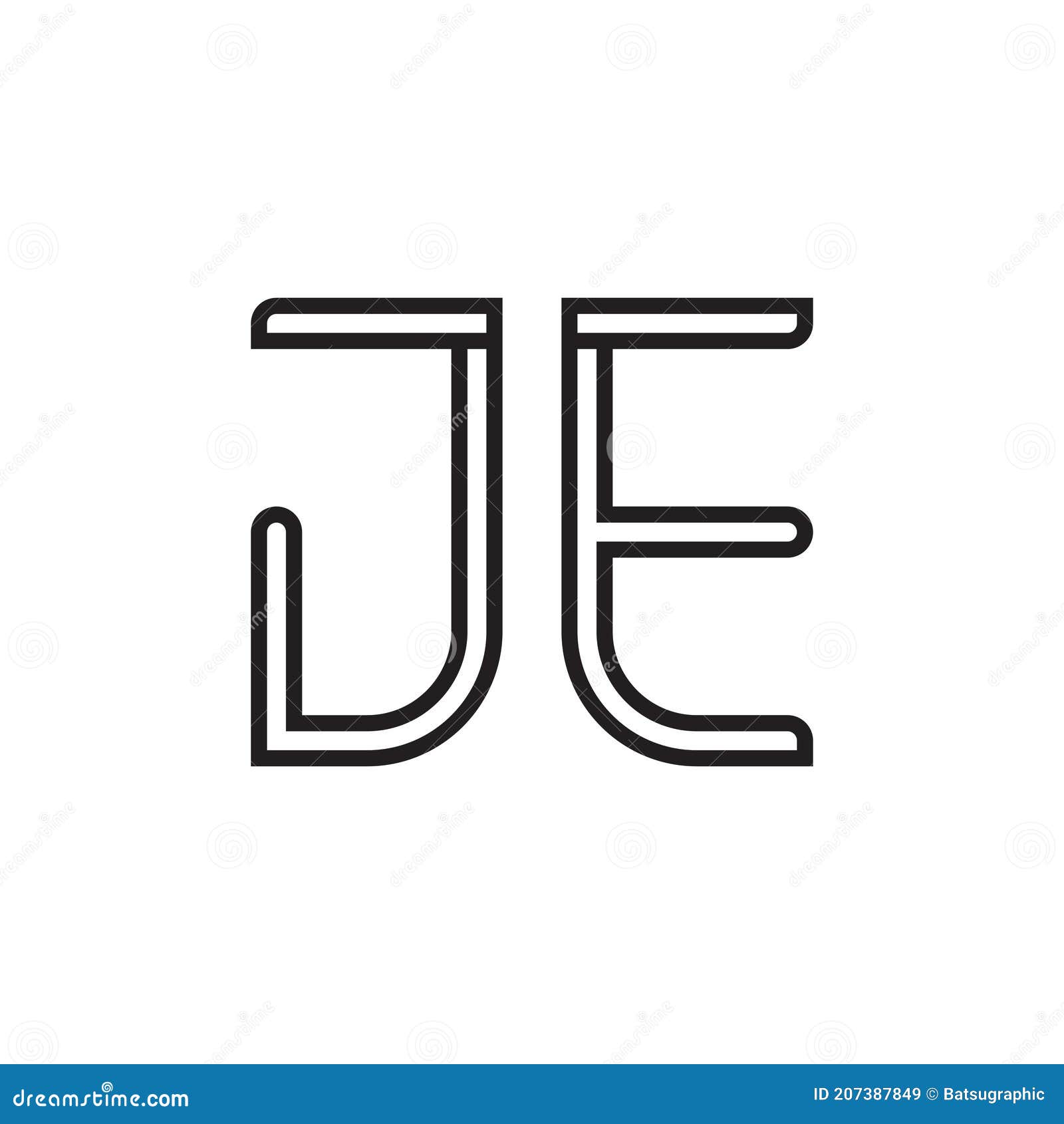 Je Initial Letter Vector Logo Icon Stock Vector - Illustration of ...