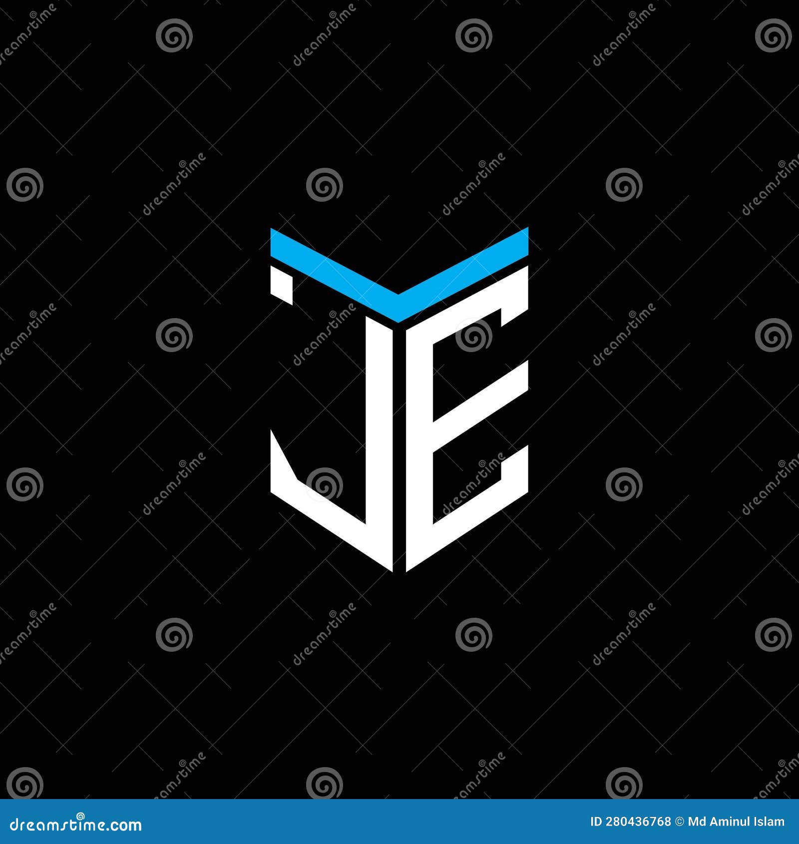 JE Letter Logo Creative Design with Vector Graphic Stock Vector ...