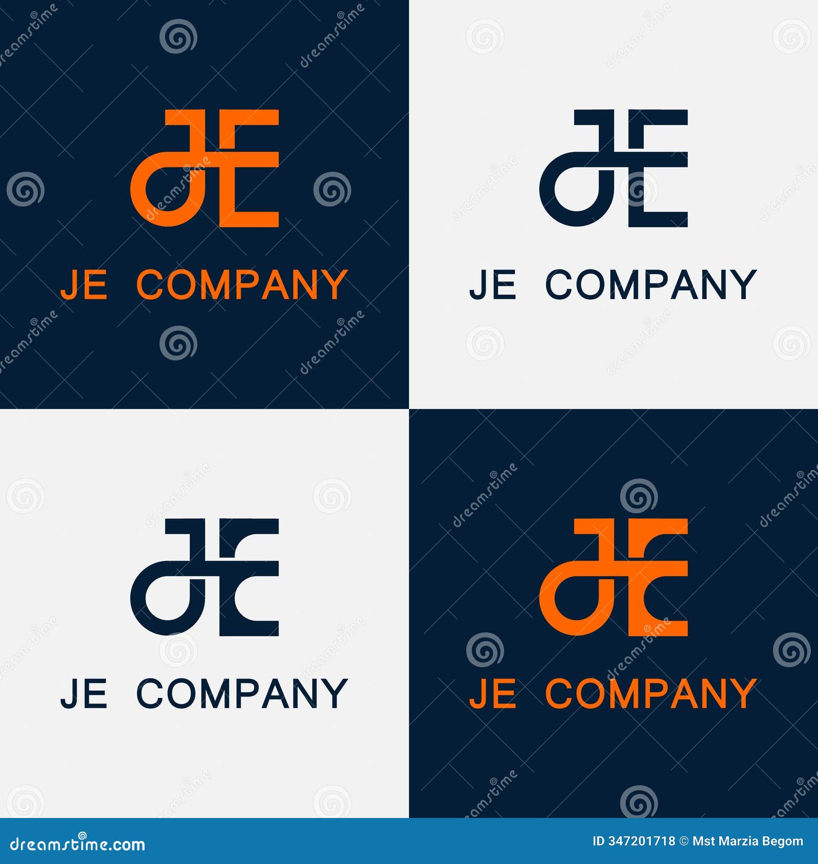 JE Letter Type Logo Design Vector Template. Abstract Letter JE Logo ...