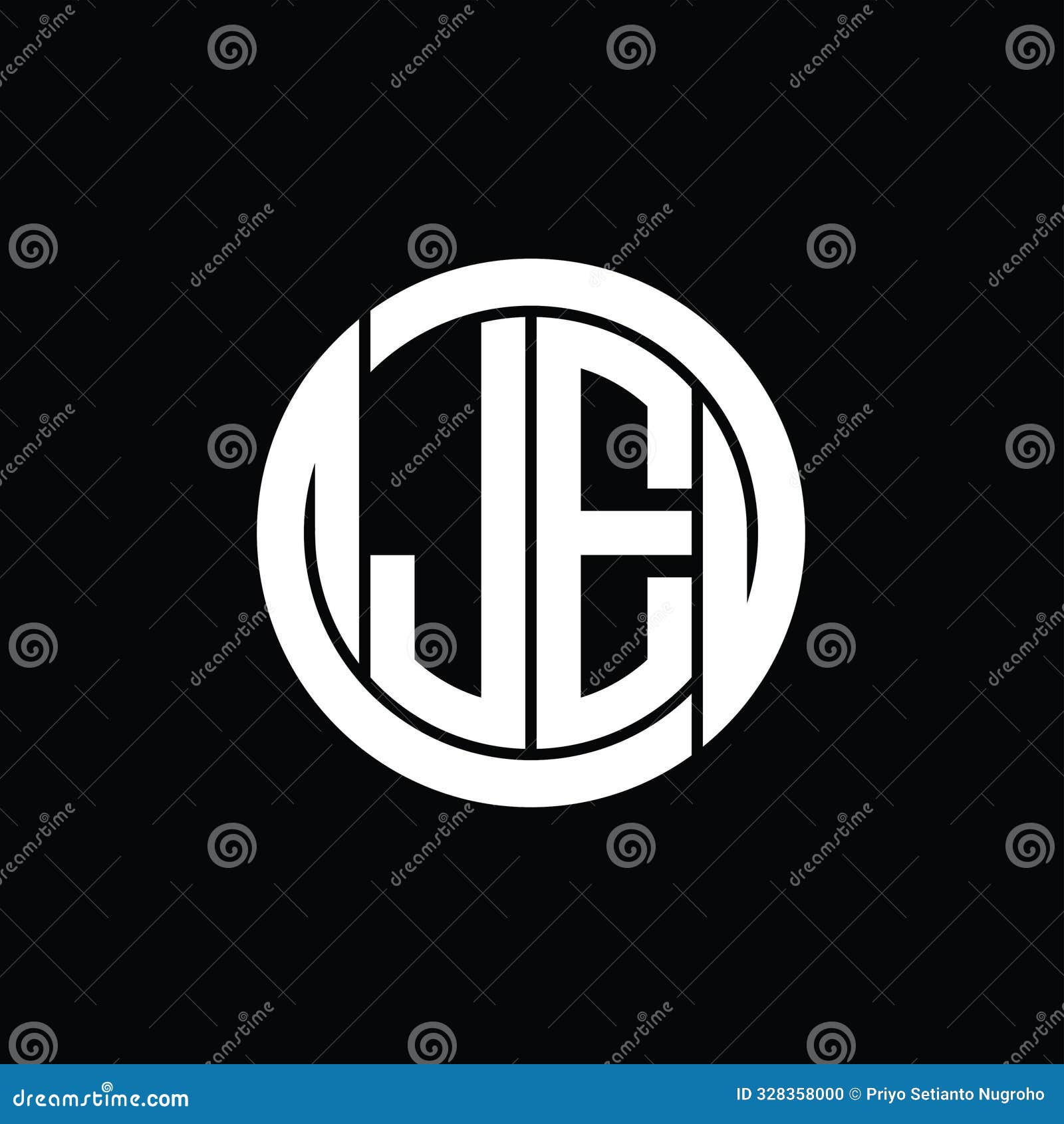 JE Logo Monogram Shield Inside Circle Shape Vector Images Design ...