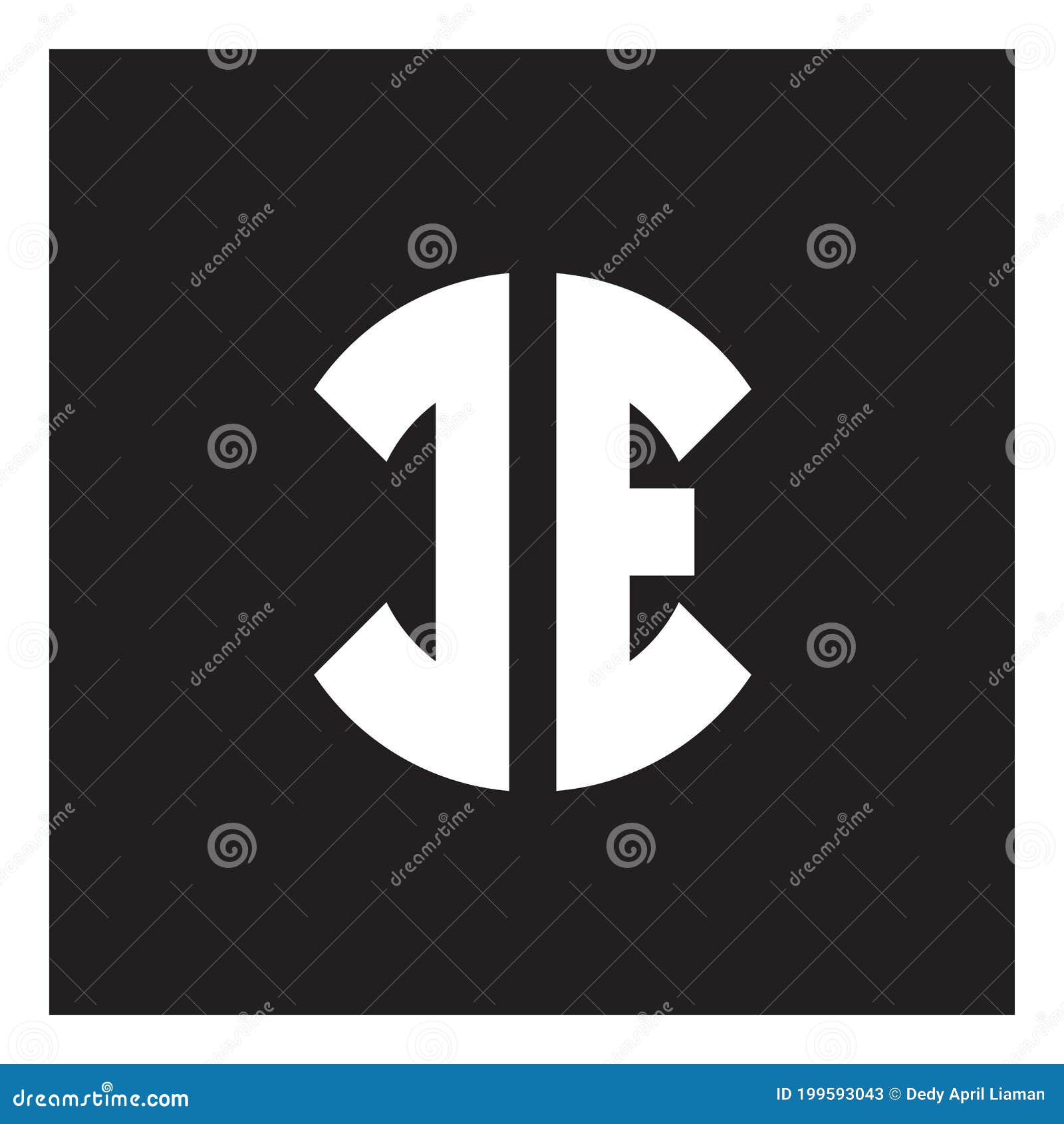 JE Monogram Logo Letter Vector Profesional Stock Vector - Illustration ...