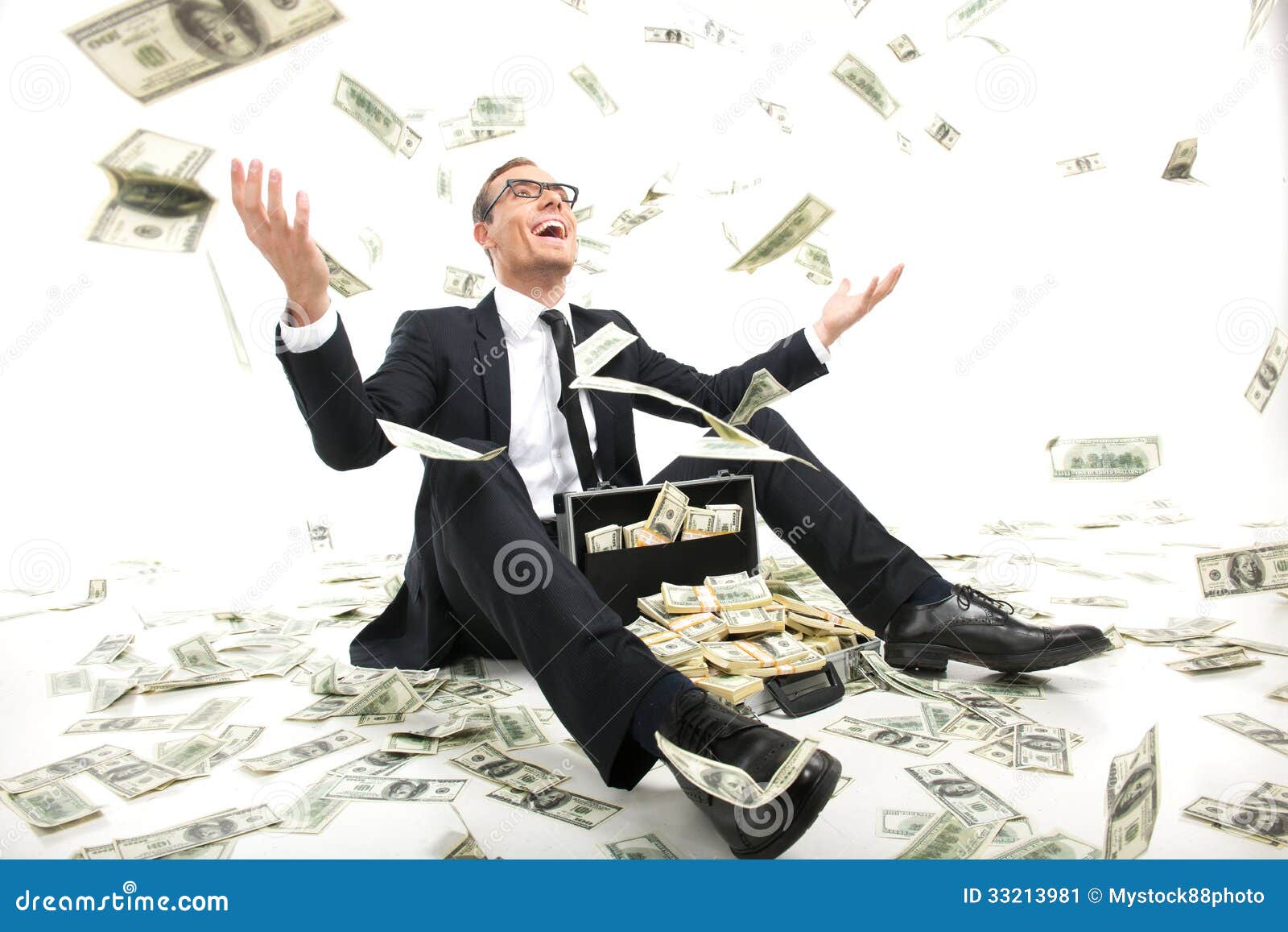 Je suis riche ! image stock. Image du sensations, cravate - 33213981