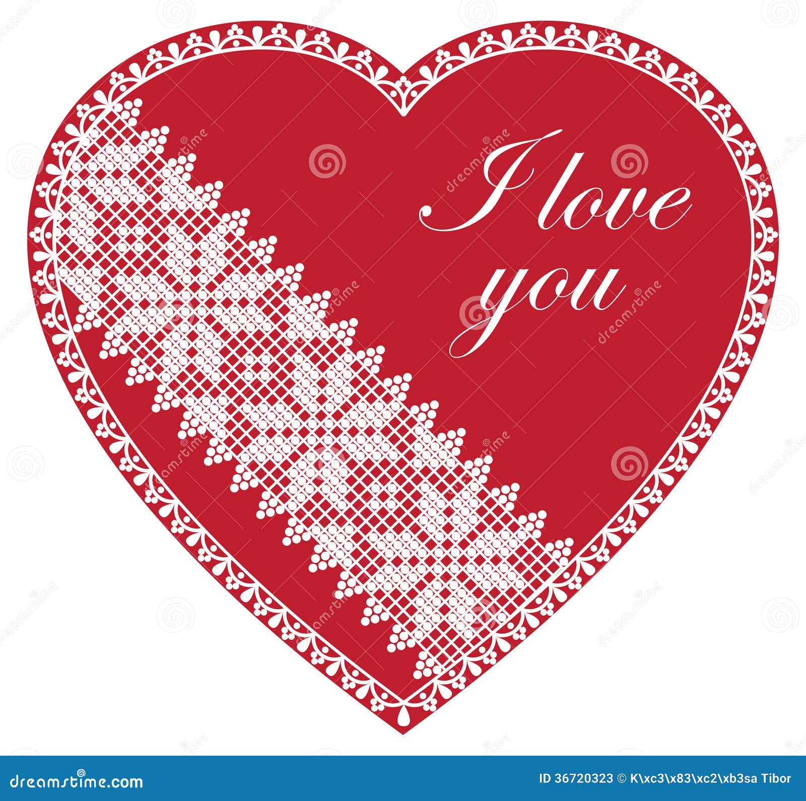 Je t'aime coeur rouge illustration de vecteur. Illustration du aimer ...