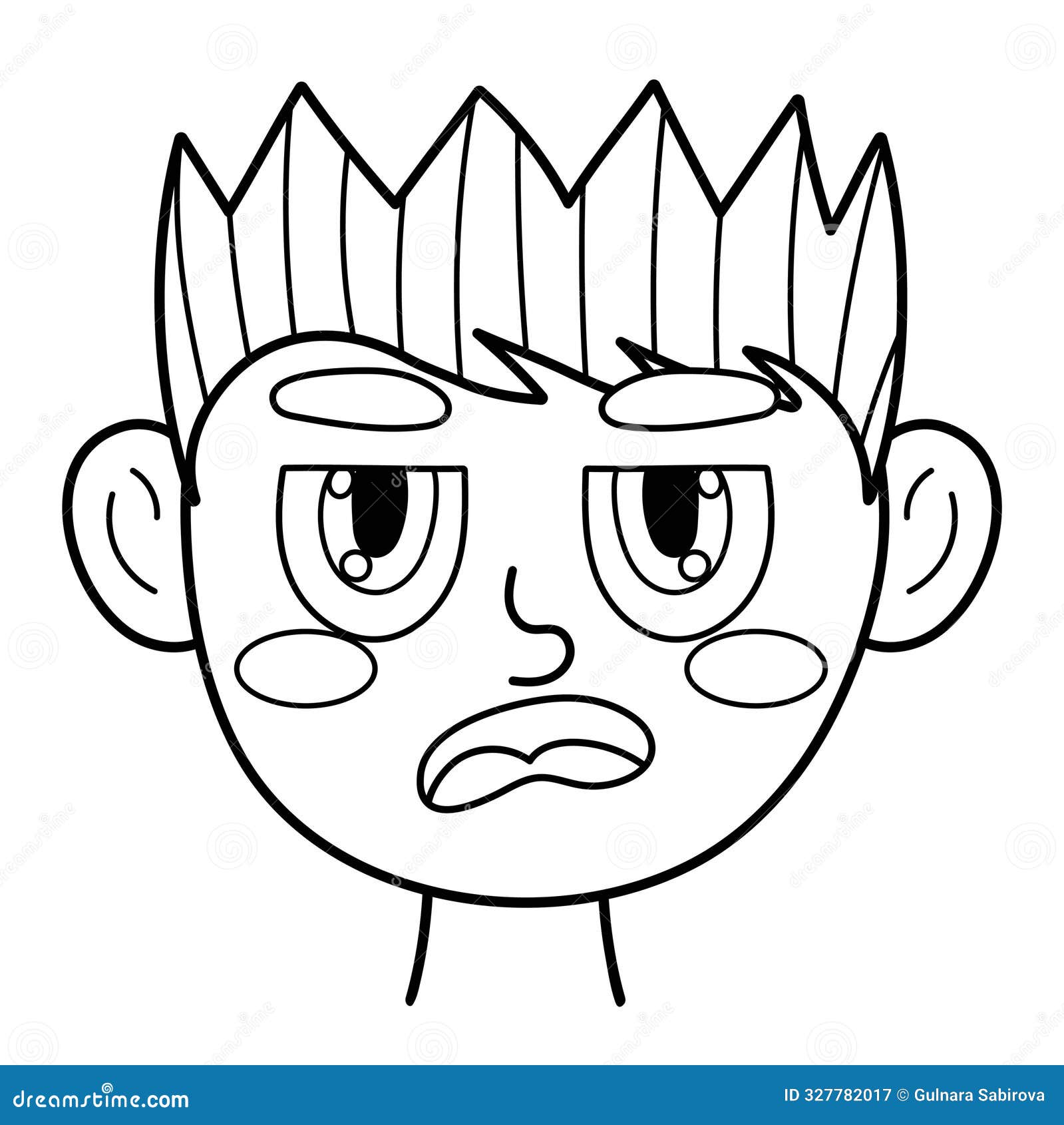 Jealous Boy Face. Little Angry Kid Clipart. Envy Emotion Vector ...