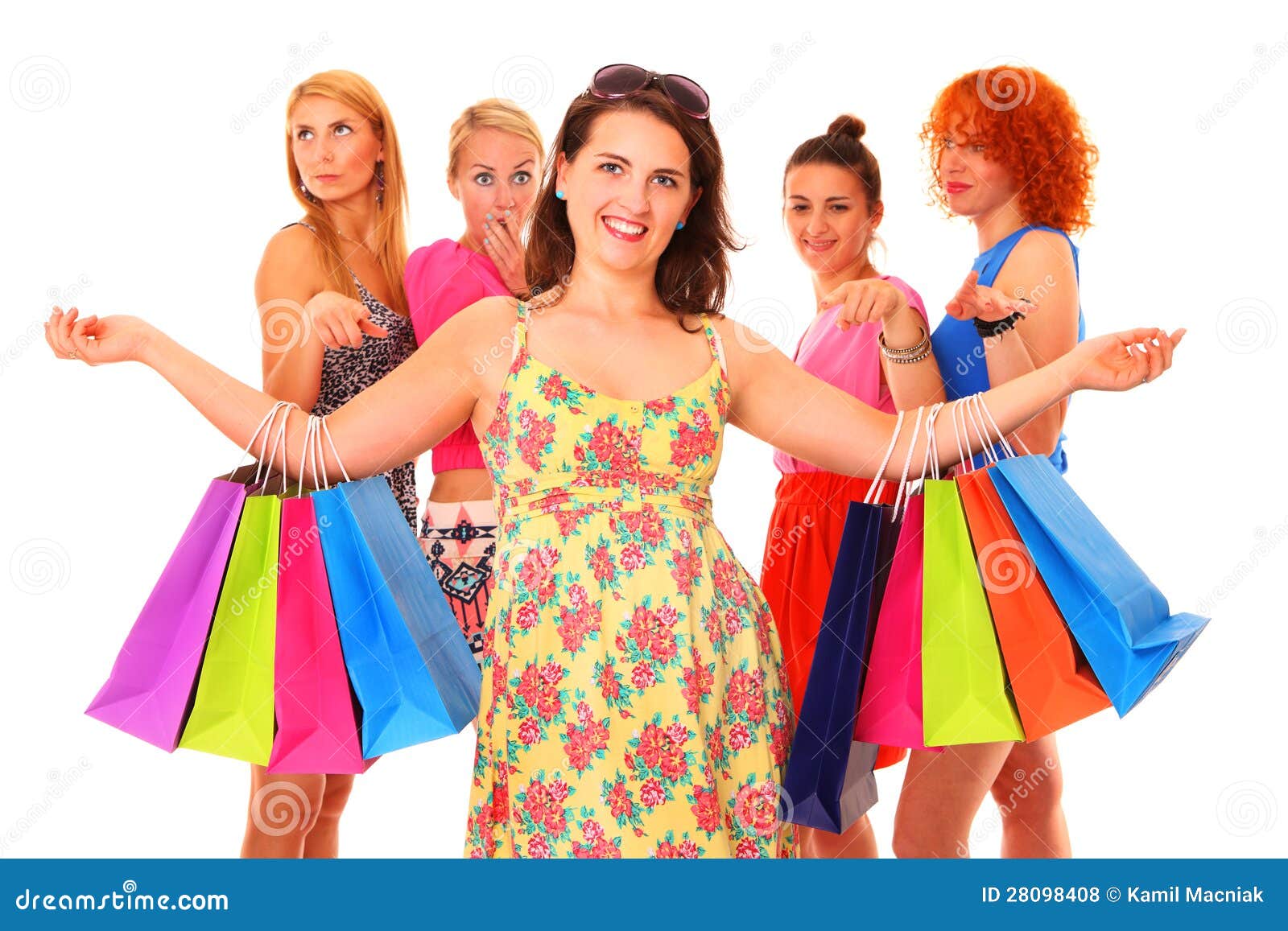 Jealous friends stock photo. Image of girl, luxury, group - 28098408