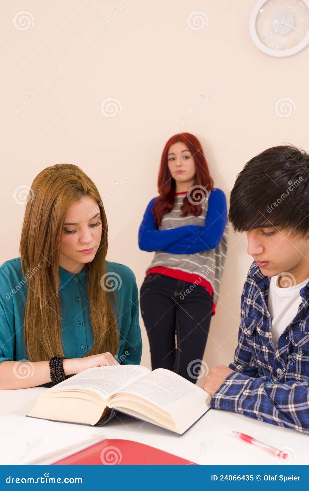 Jealousy stock image. Image of caucasian, jealousy, classmates - 24066435