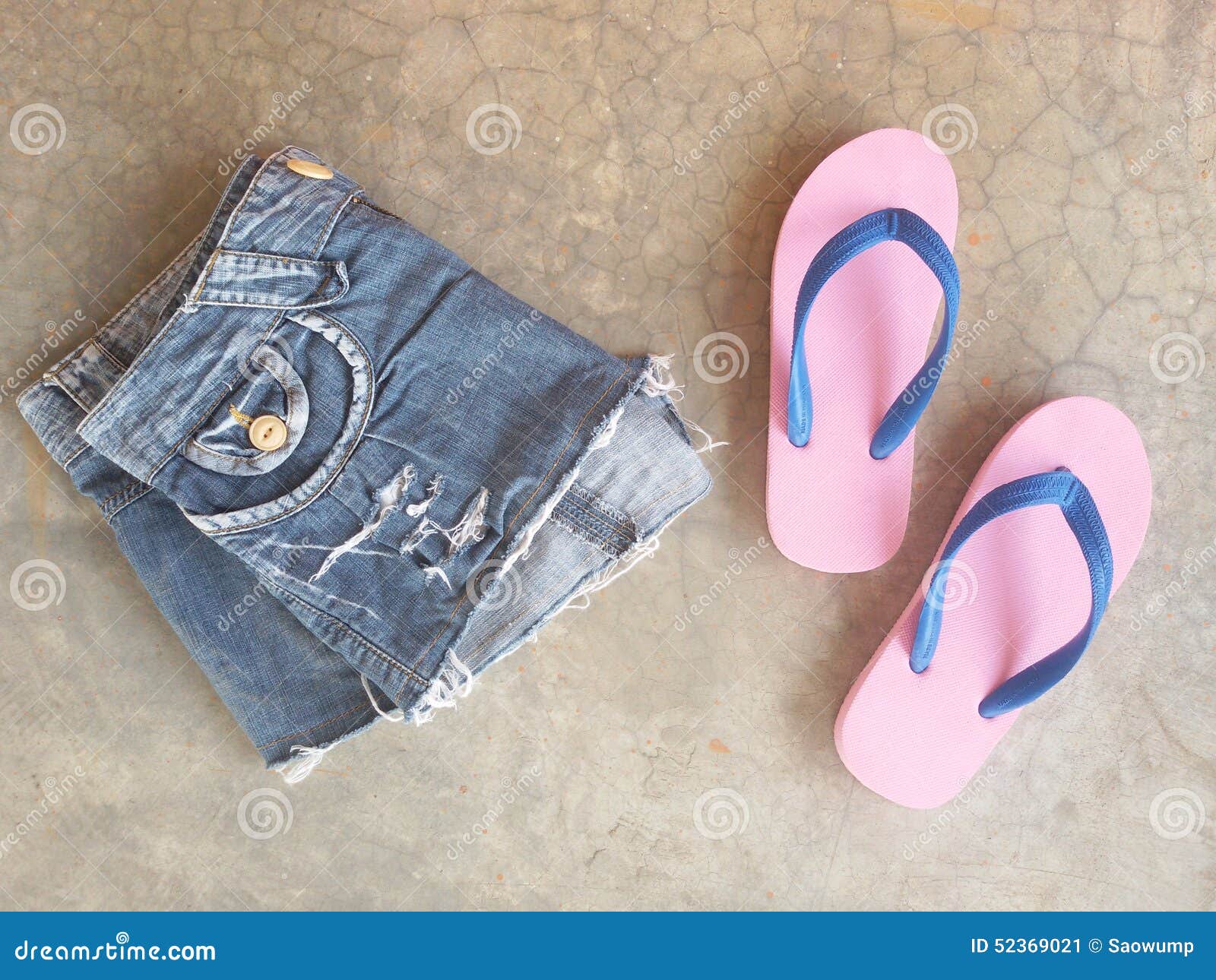 Jean Slippers Summer Clothing Stock Image - Image of slippers, clothing ...