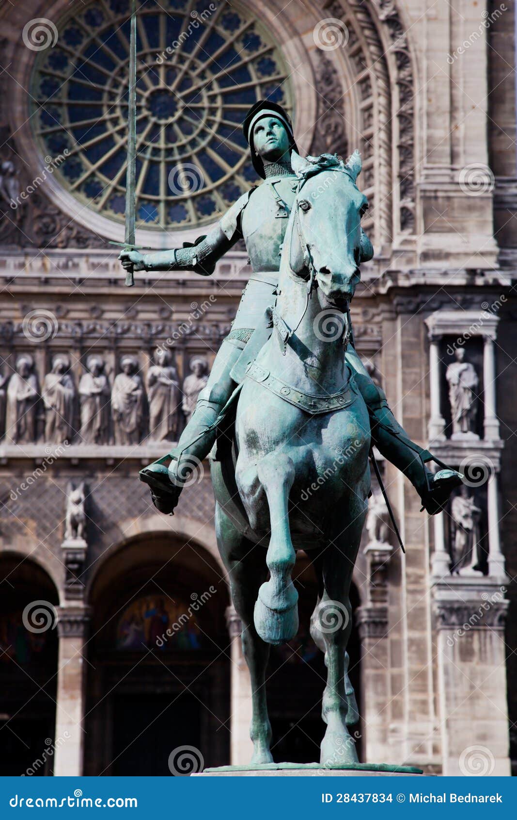 Jeanne D'Arc Statue, Paris Frankreich Stockfoto - Bild von frankreich ...