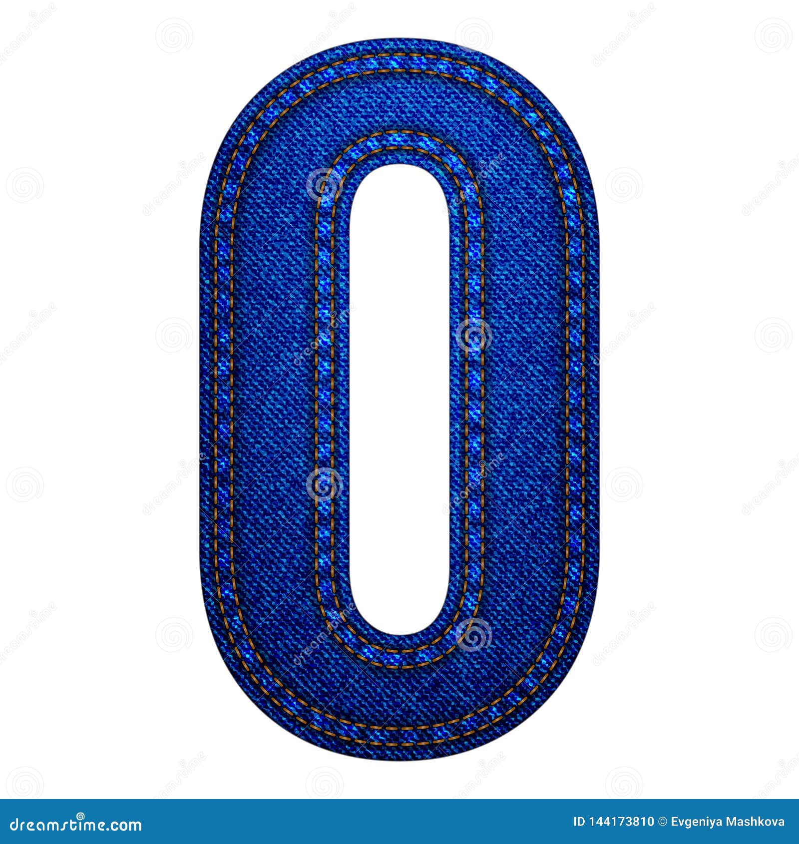 Jeans Alphabet Letters Number 0, Vector Illustration Modern Template ...