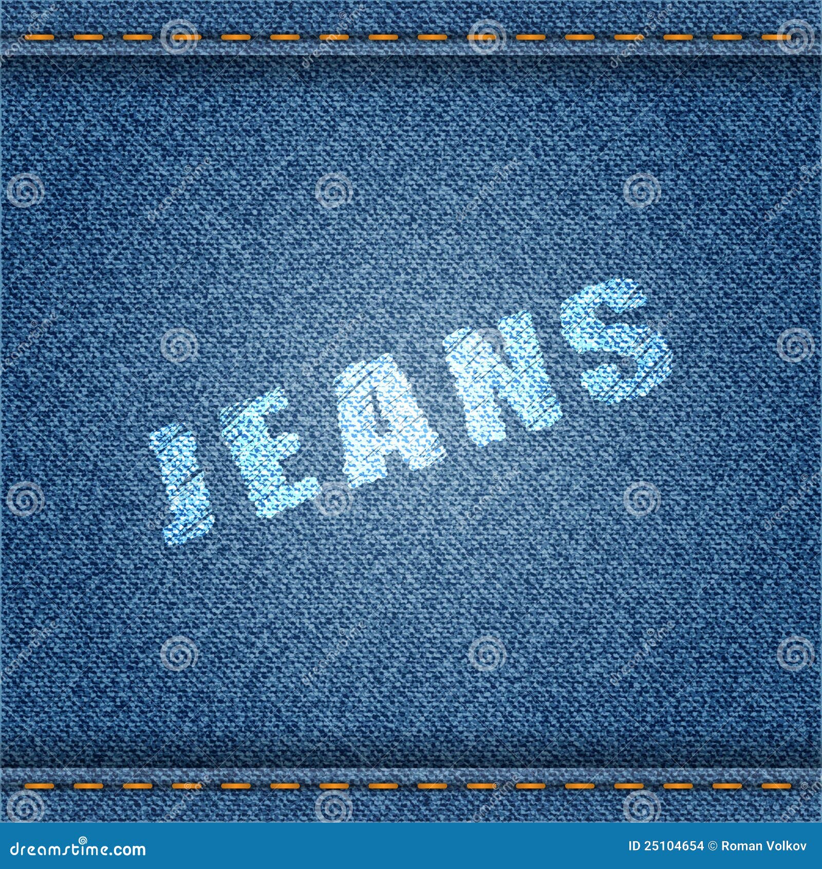 Jeans Banner stock vector. Illustration of casual, fabric - 25104654